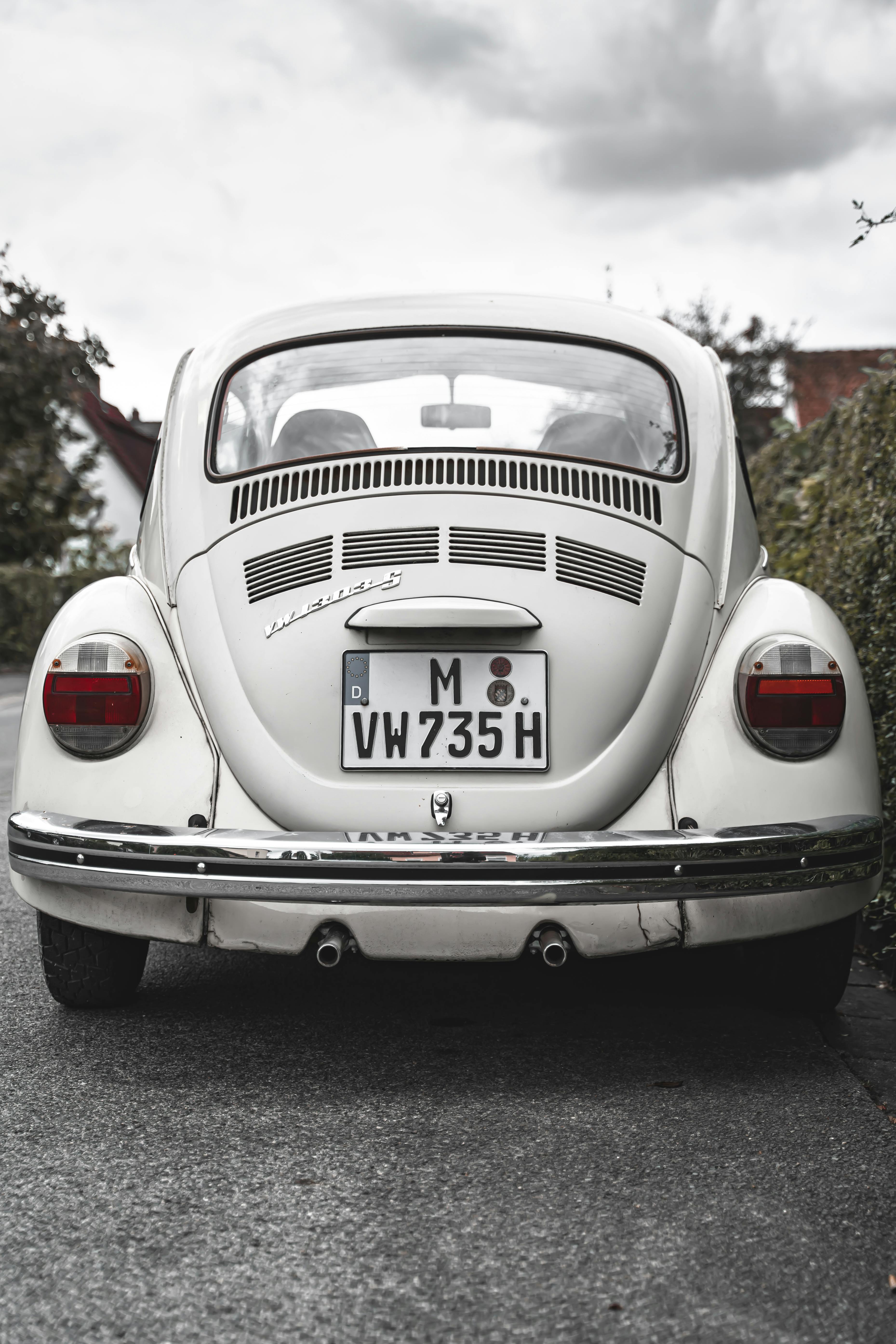 A White Volkswagen Beetle Car · Free Stock Photo
