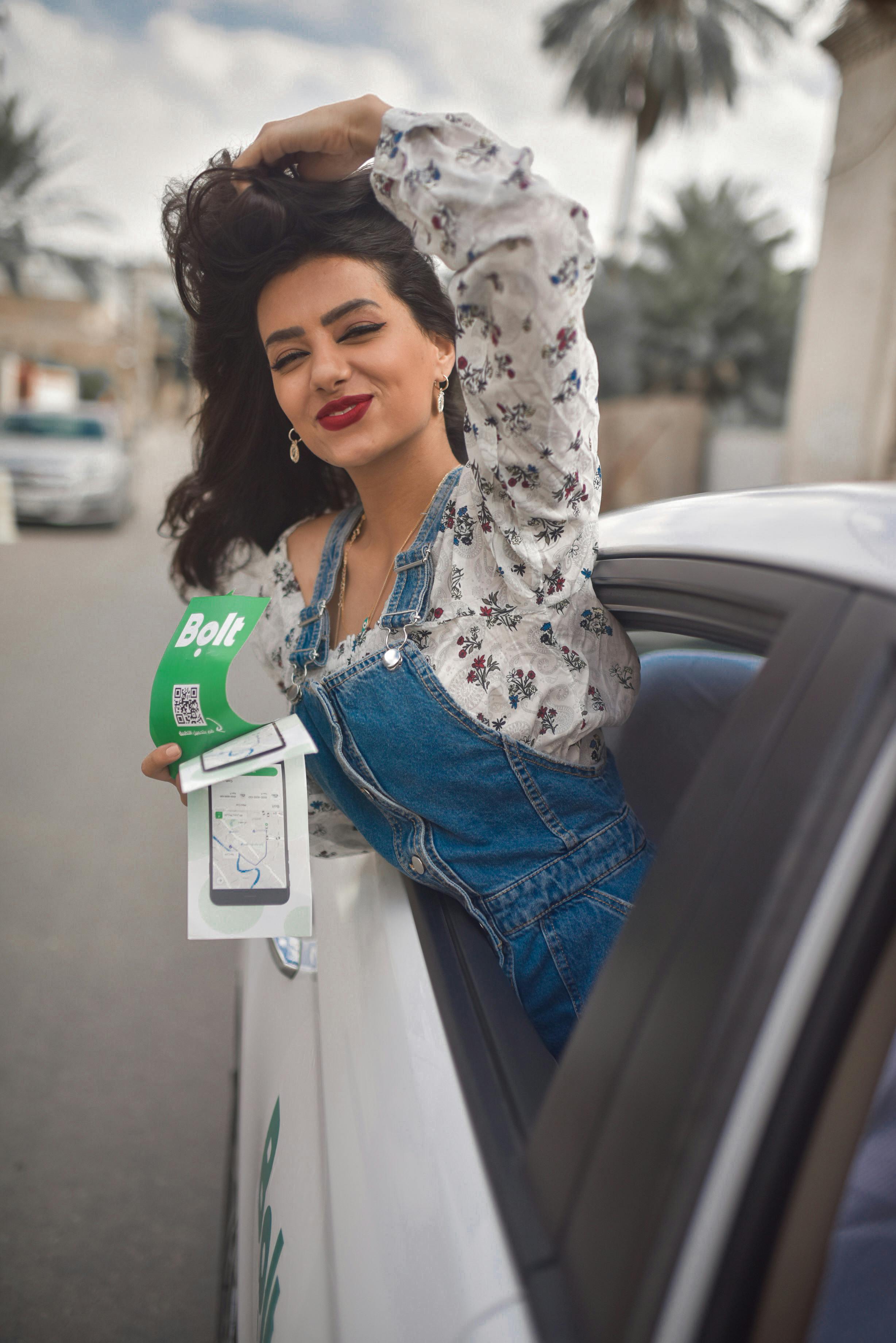 Woman Riding a Car · Free Stock Photo