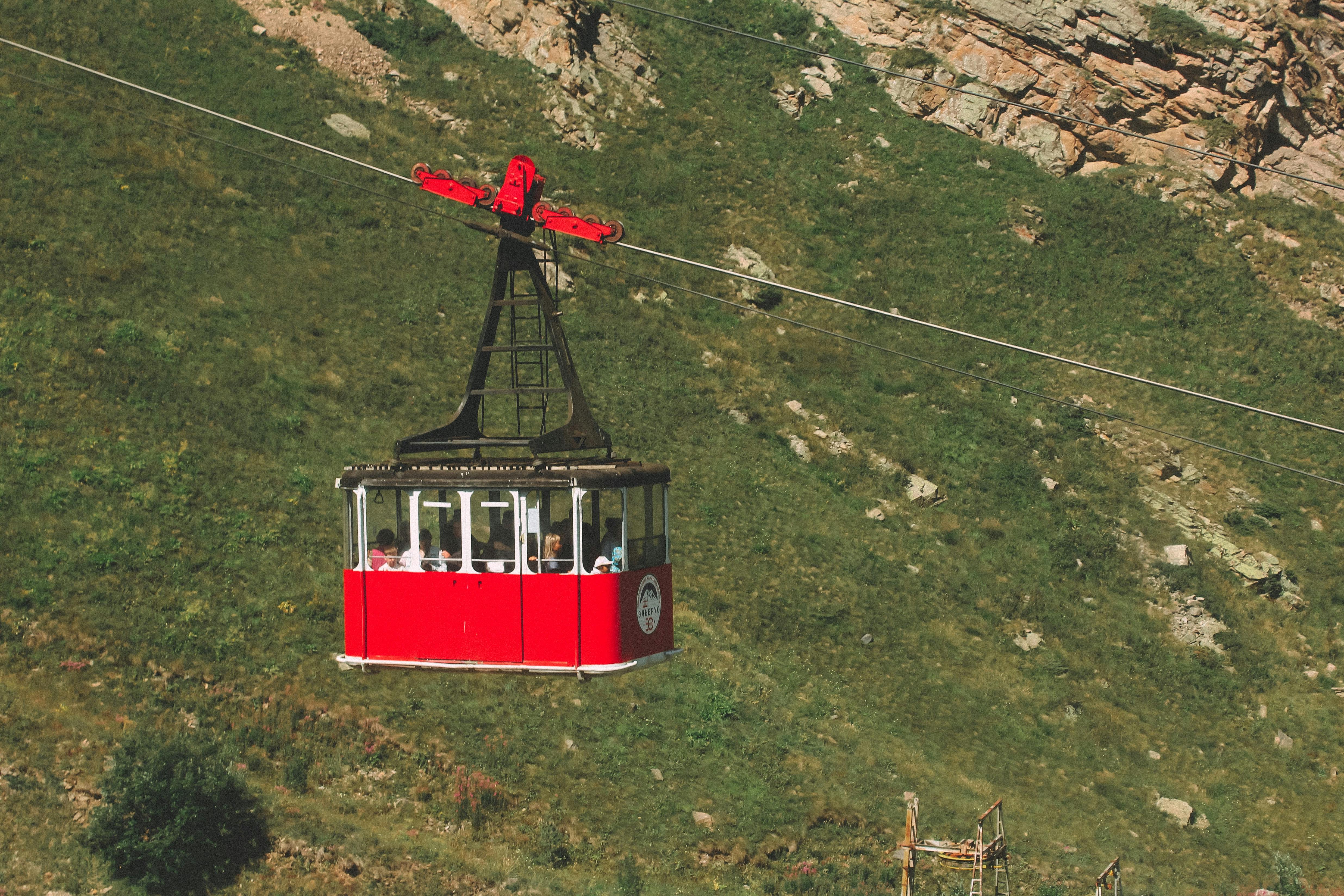 People Riding a Cable Car · Free Stock Photo