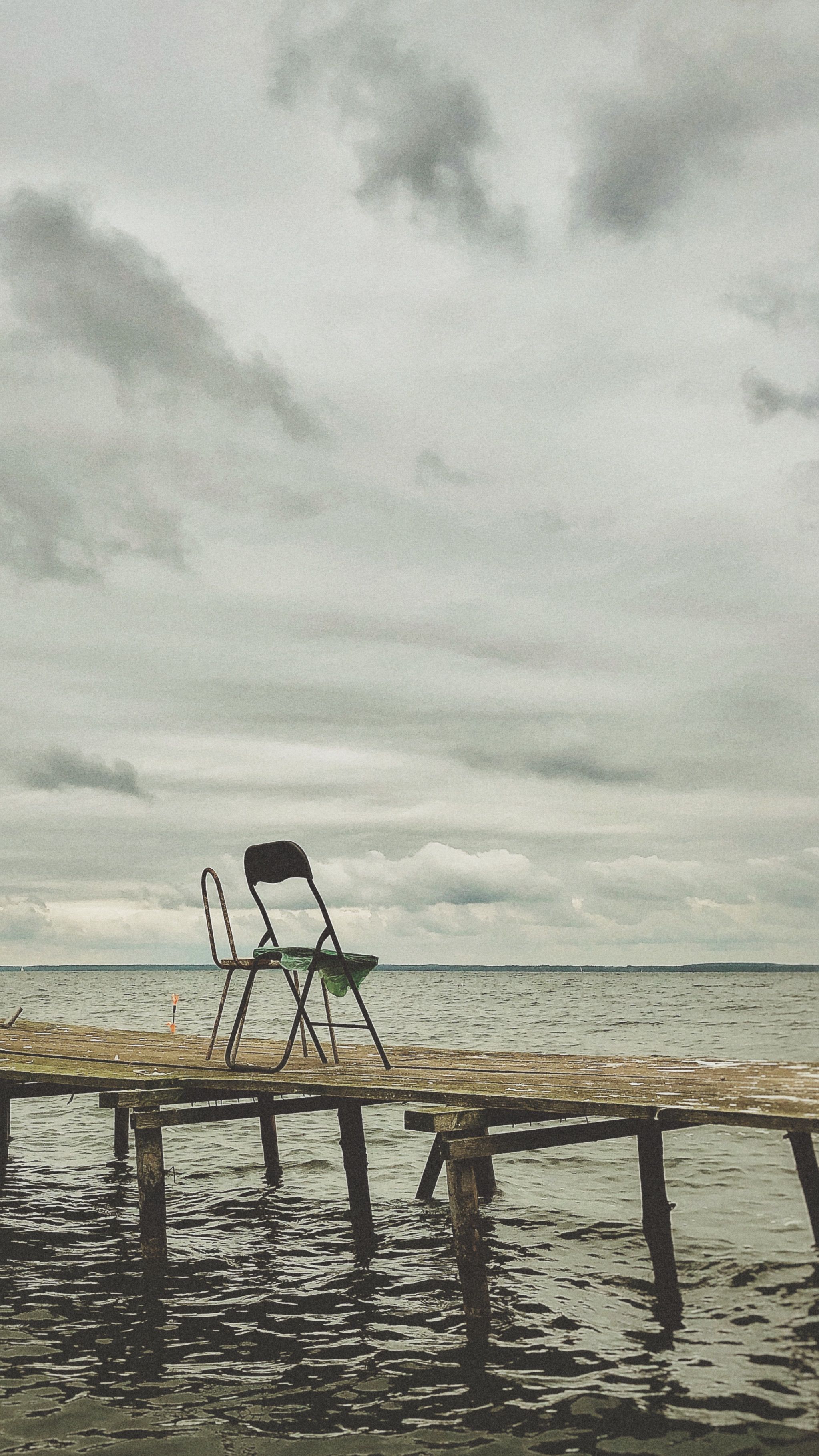 Dark Green Sea Water Wooden Pier · Free Stock Photo