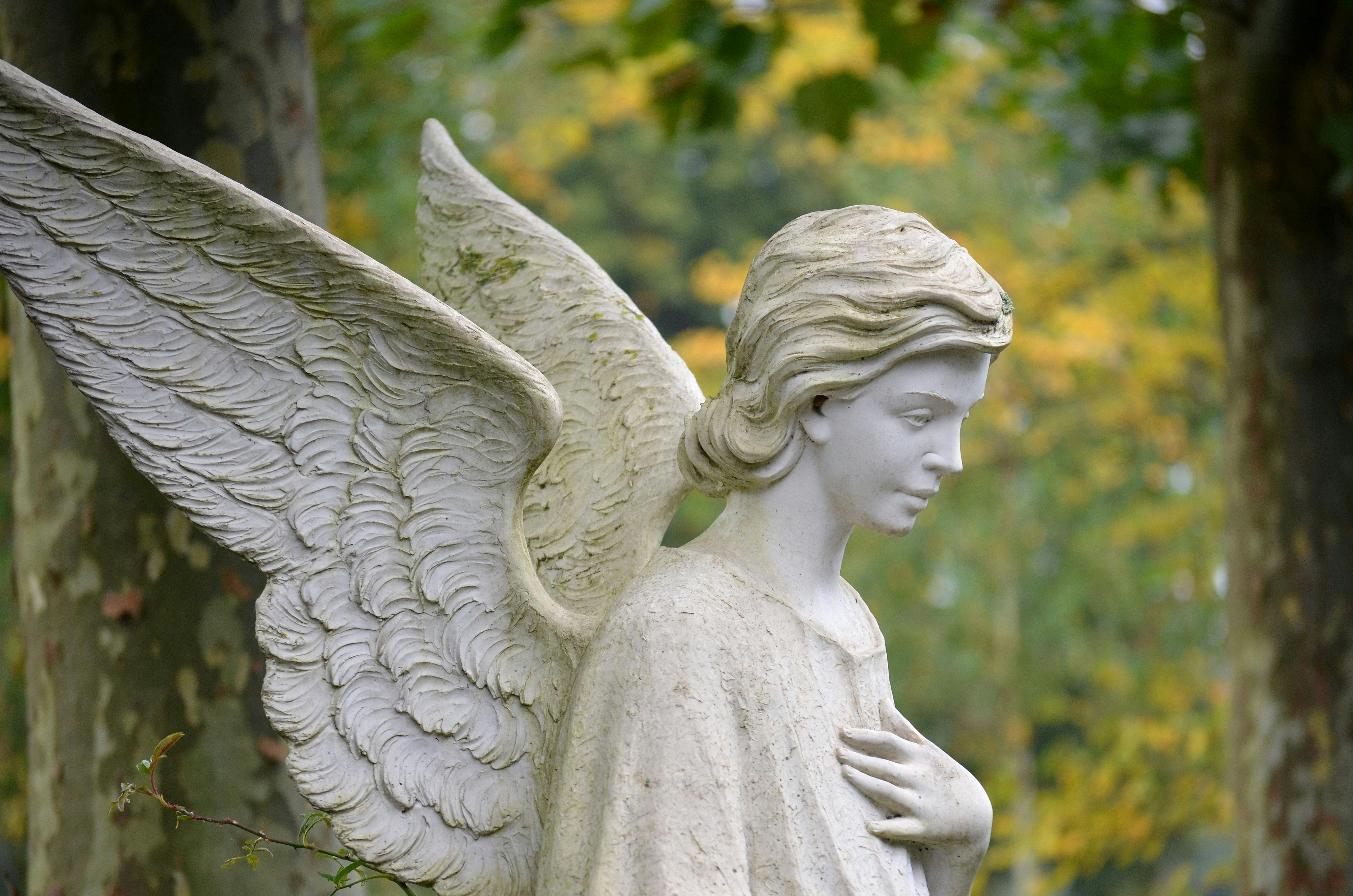 A Statue of a Female Angel · Free Stock Photo