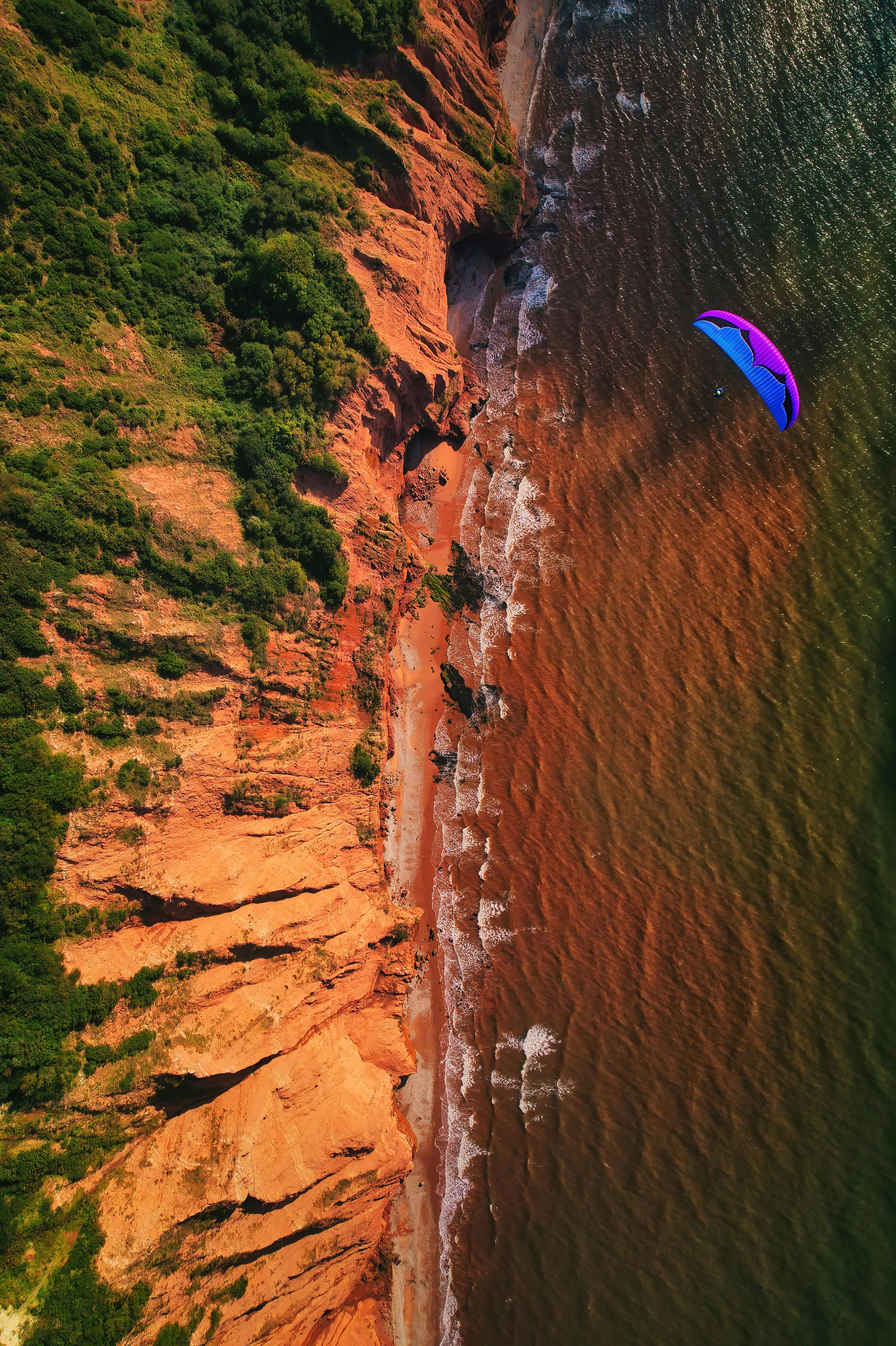 Bird's Eye View of a Coastal Cliff · Free Stock Photo