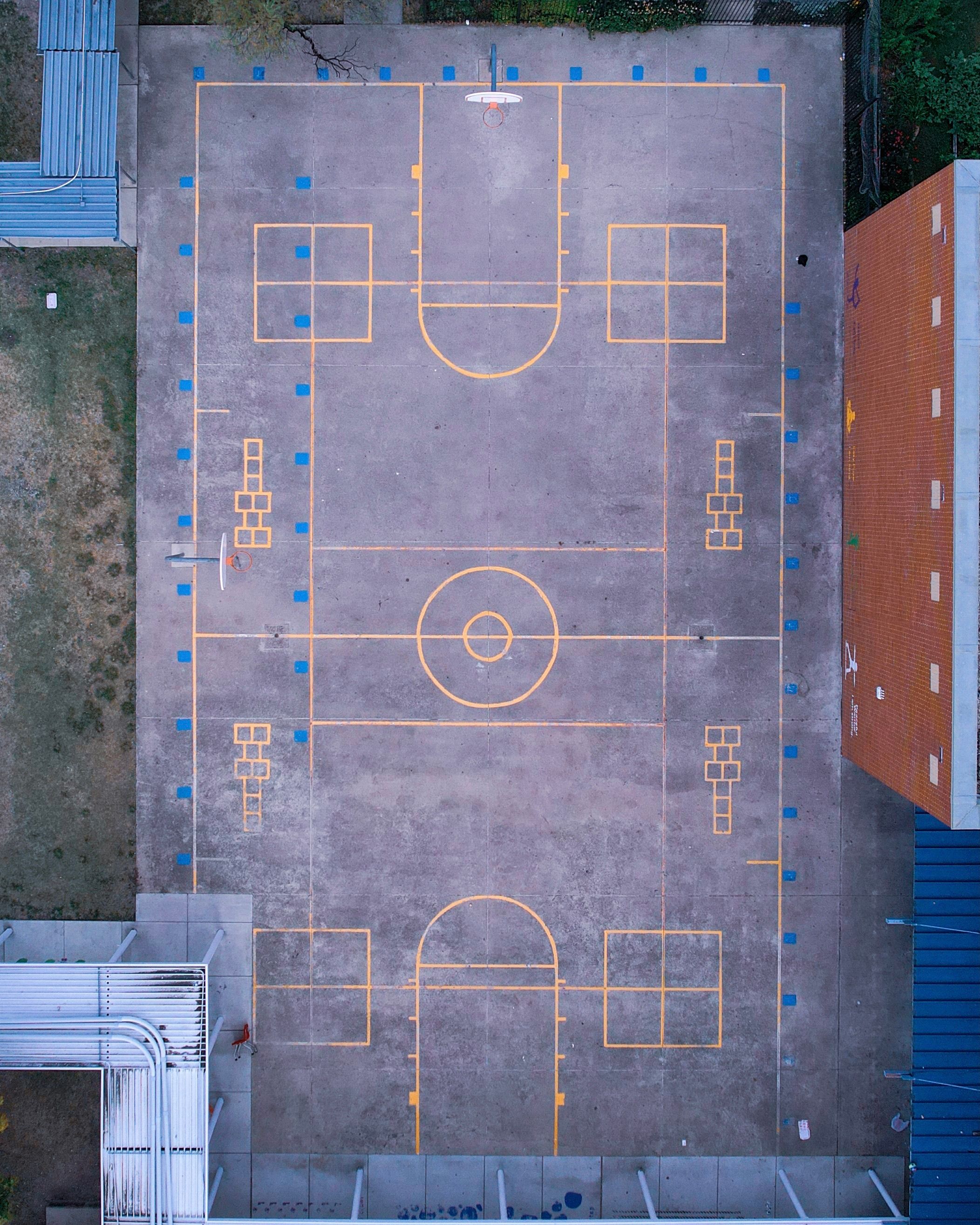 Birds Eye View of Basketball Court · Free Stock Photo
