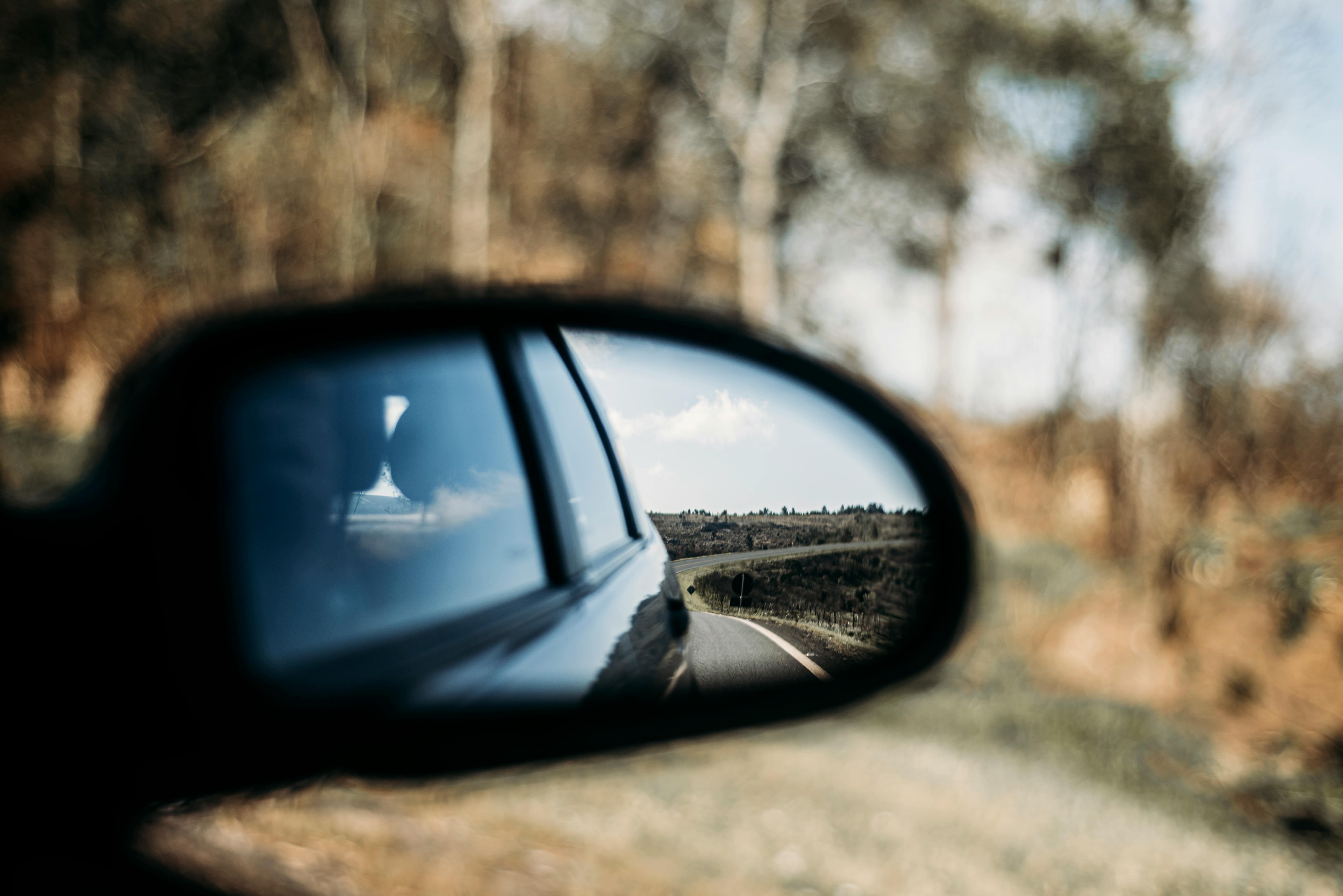 Reflection in a Side View Mirror · Free Stock Photo