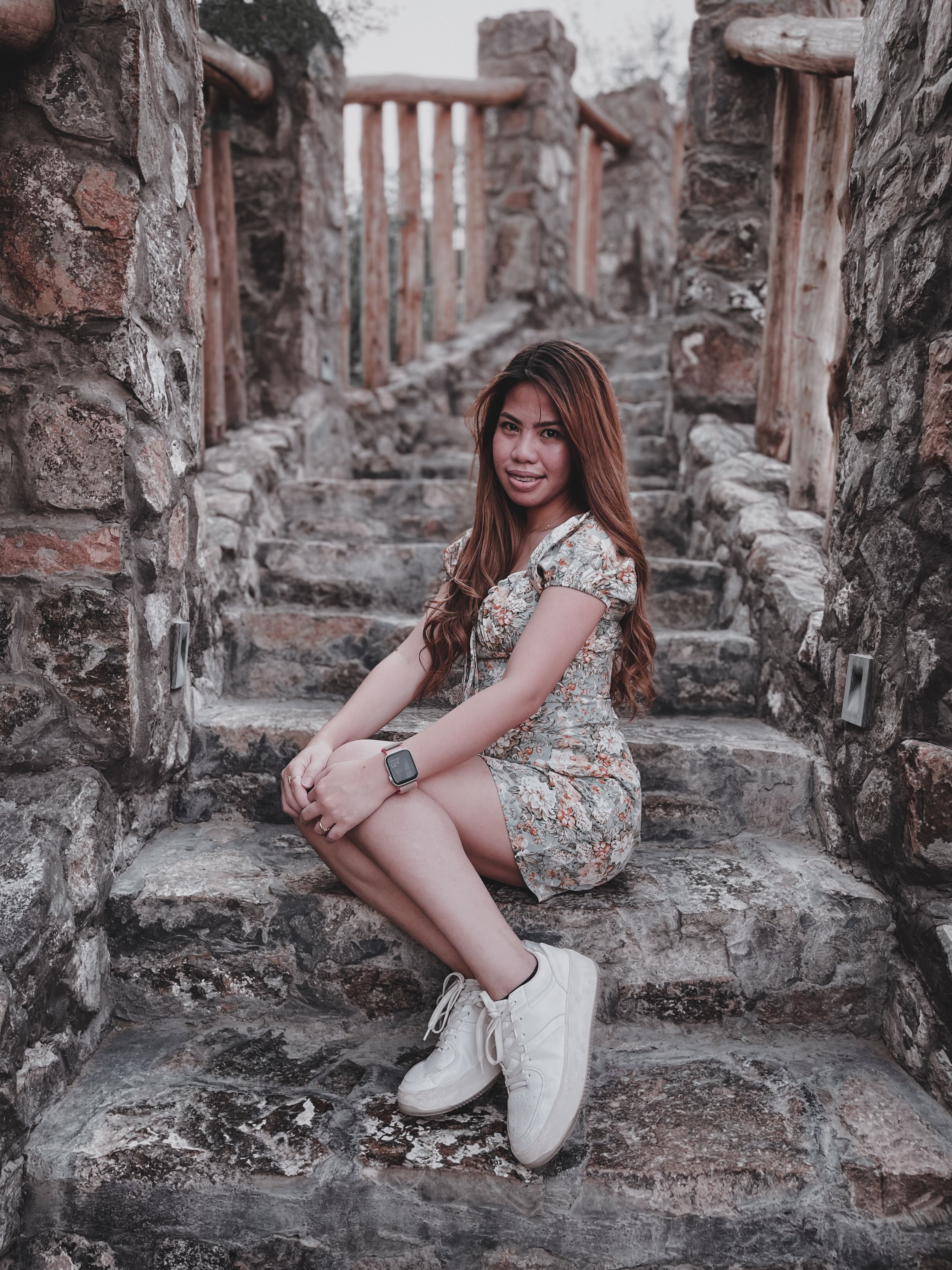 Person Sitting on Stairs · Free Stock Photo