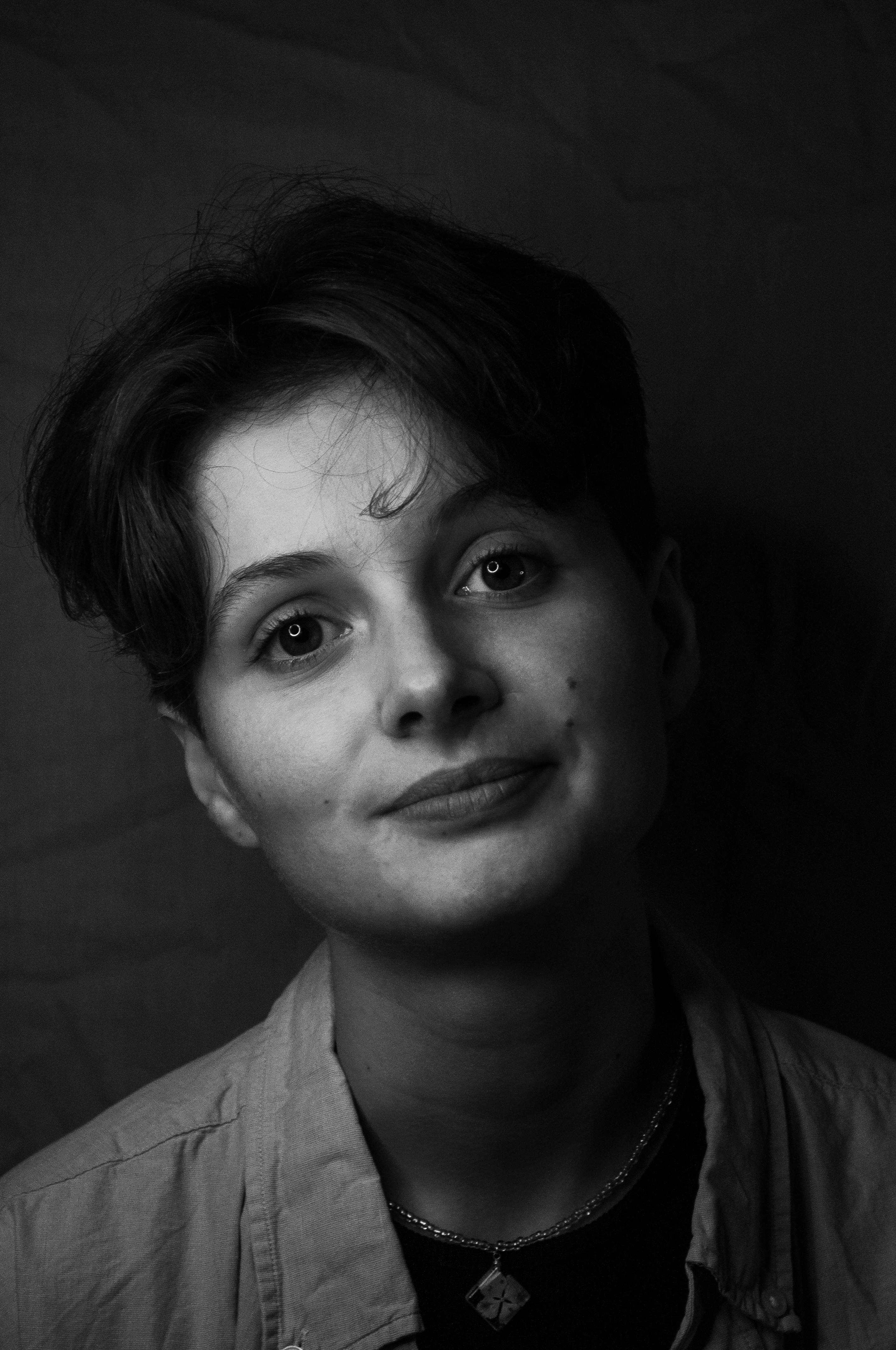 Grayscale Photo of Woman's Face · Free Stock Photo