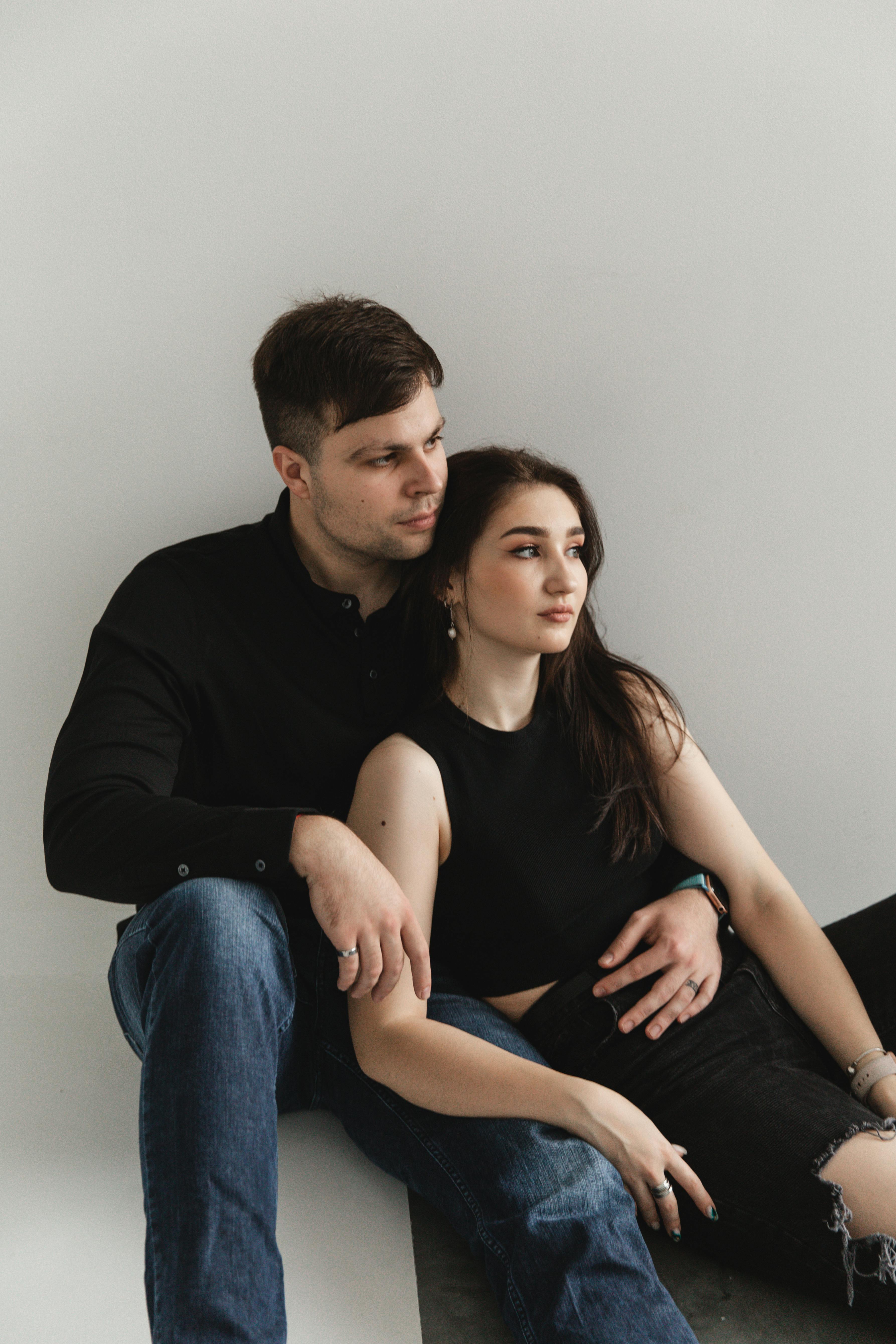 Portrait of Couple Hugging · Free Stock Photo