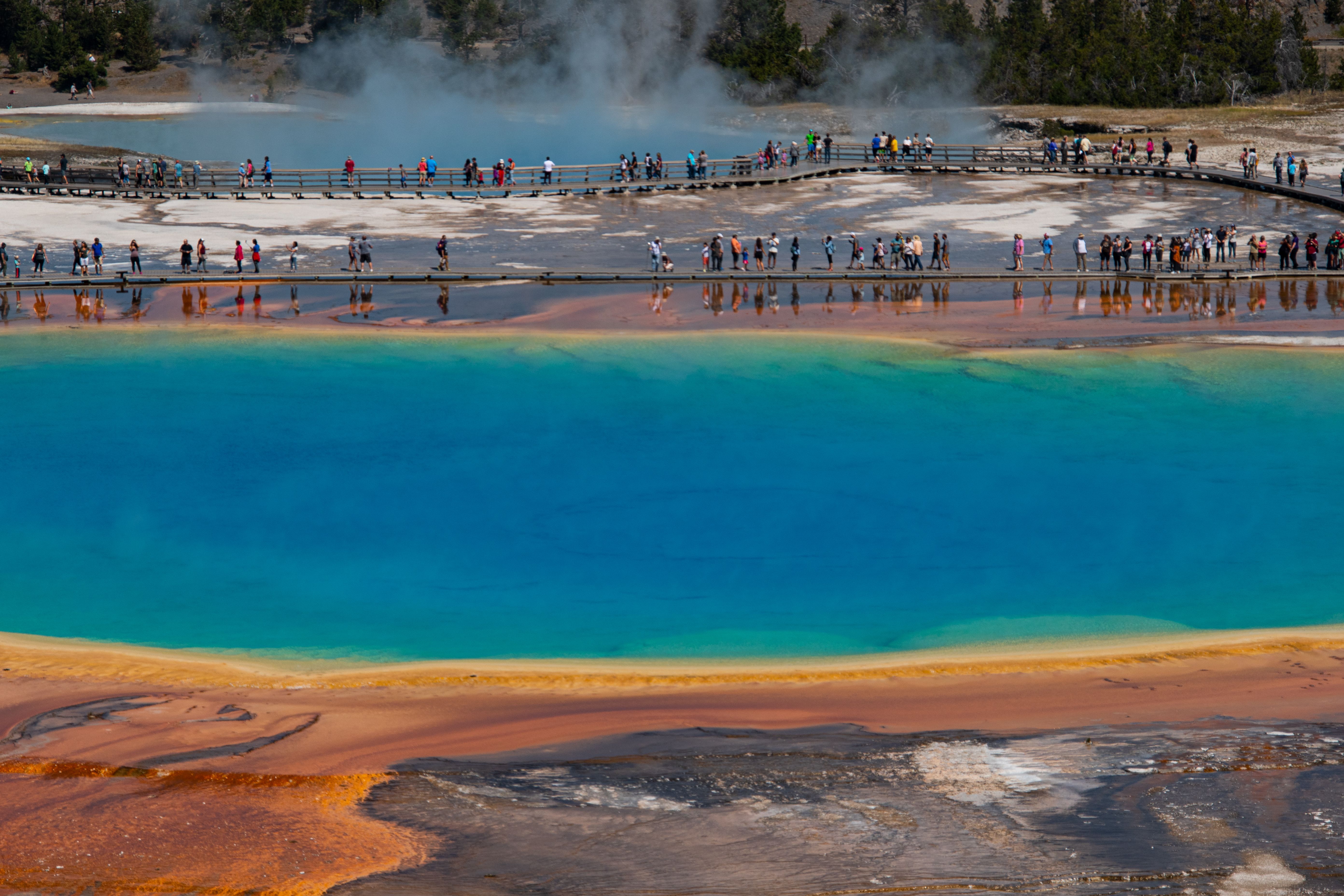 A Satellite Image of the Yellowstone National Park in Wyoming, USA ...