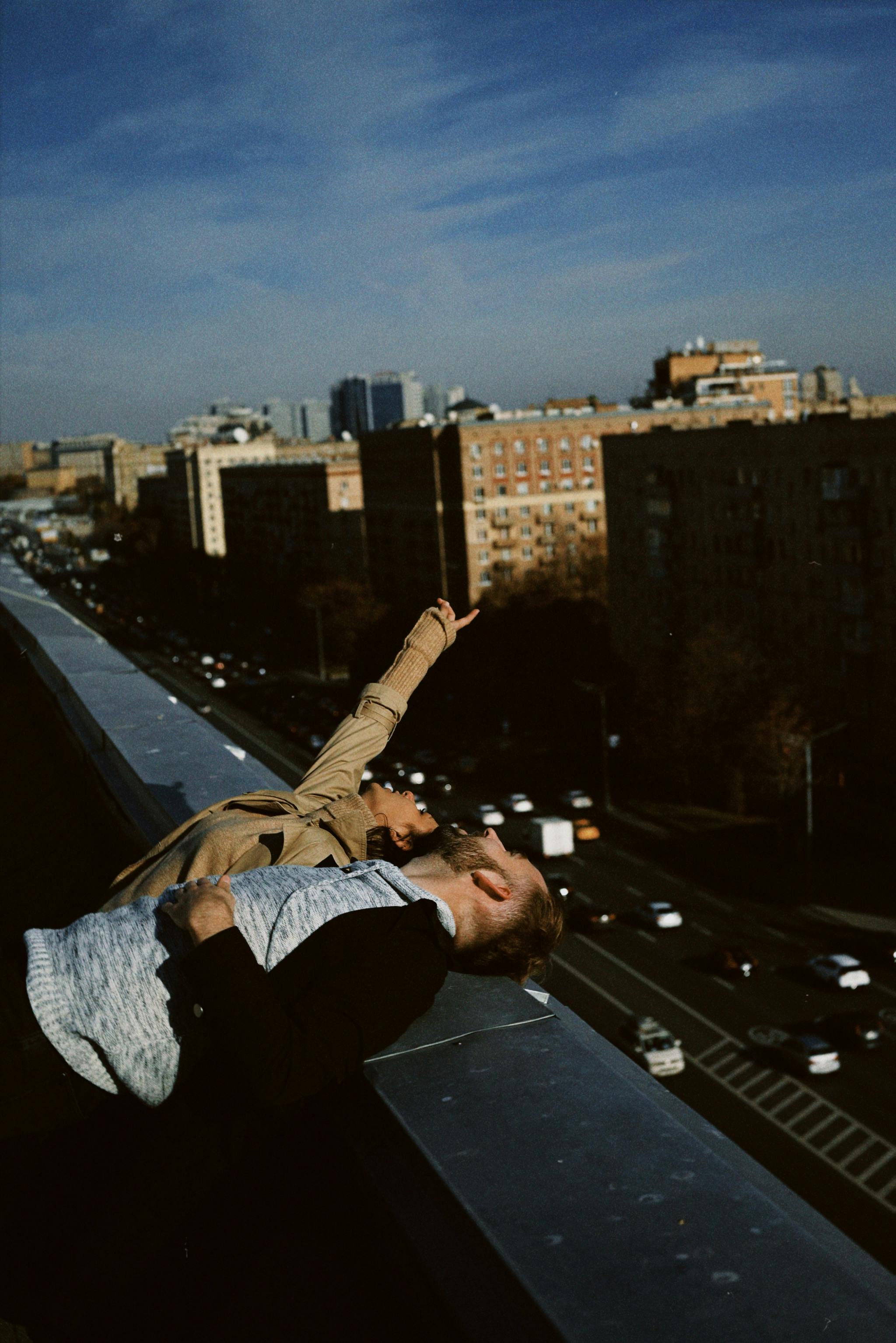 A Couple Standing on the Rooftop · Free Stock Photo