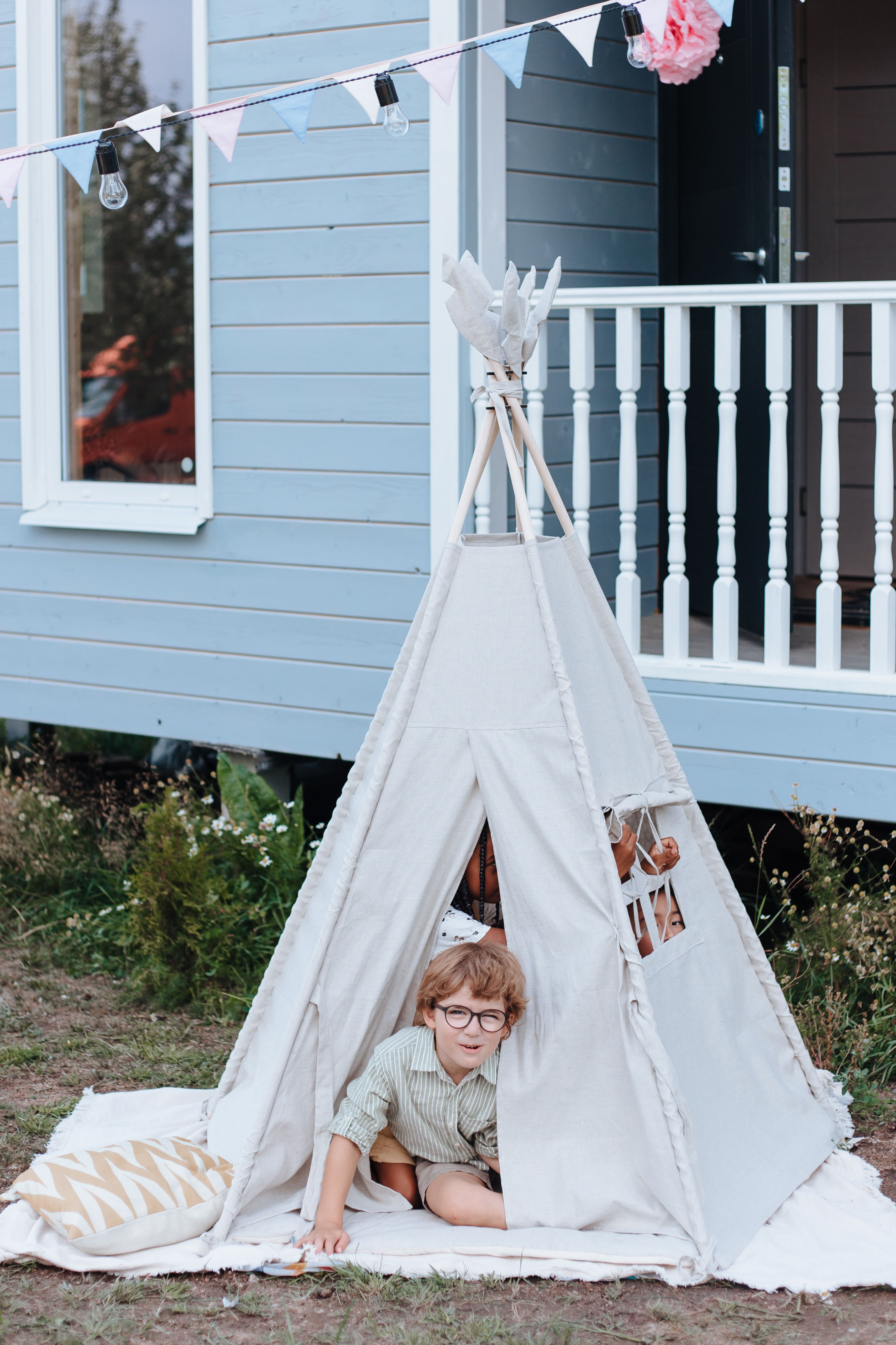 Young Boy in Tent · Free Stock Photo
