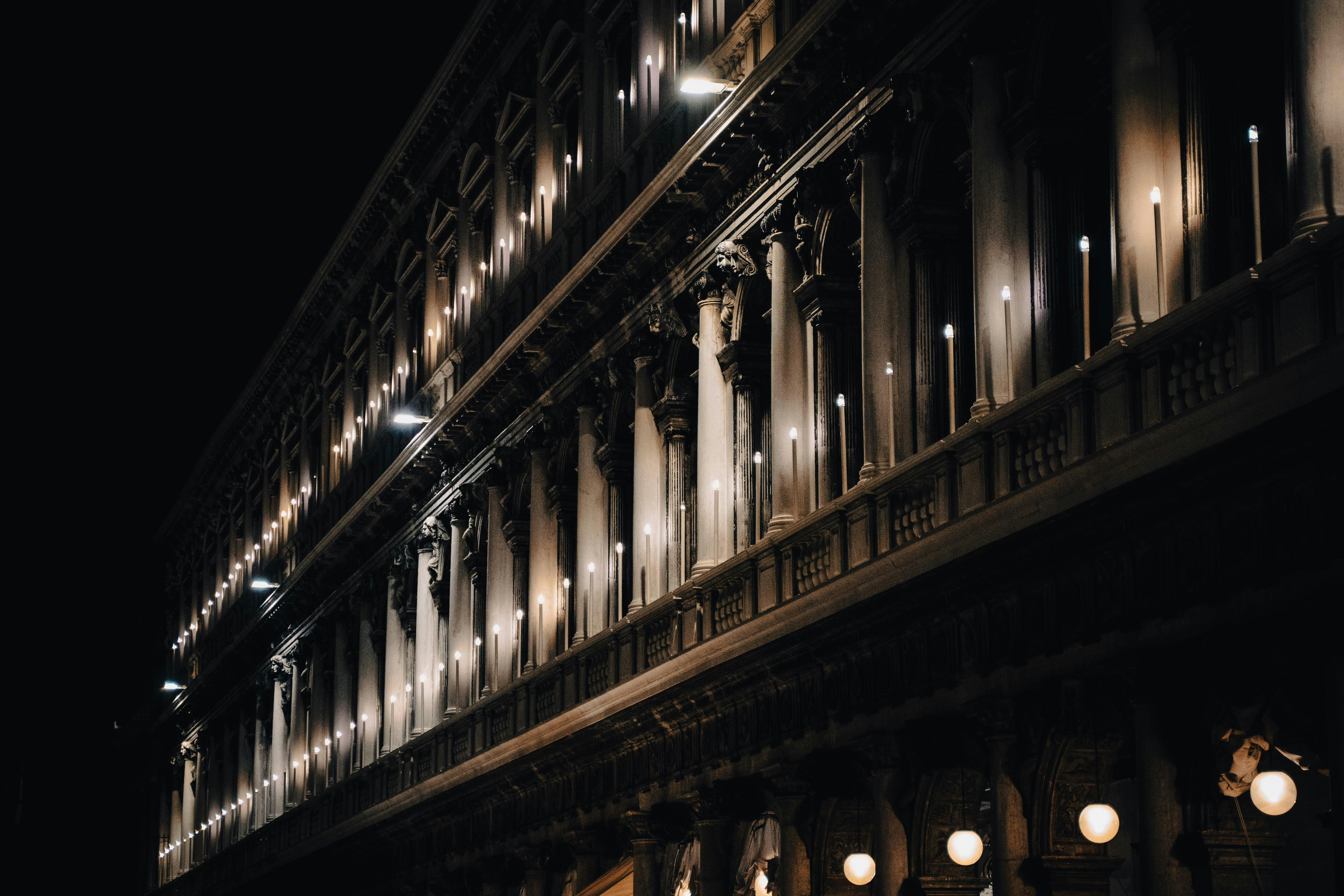 Old Historic Building Illuminated at Night · Free Stock Photo