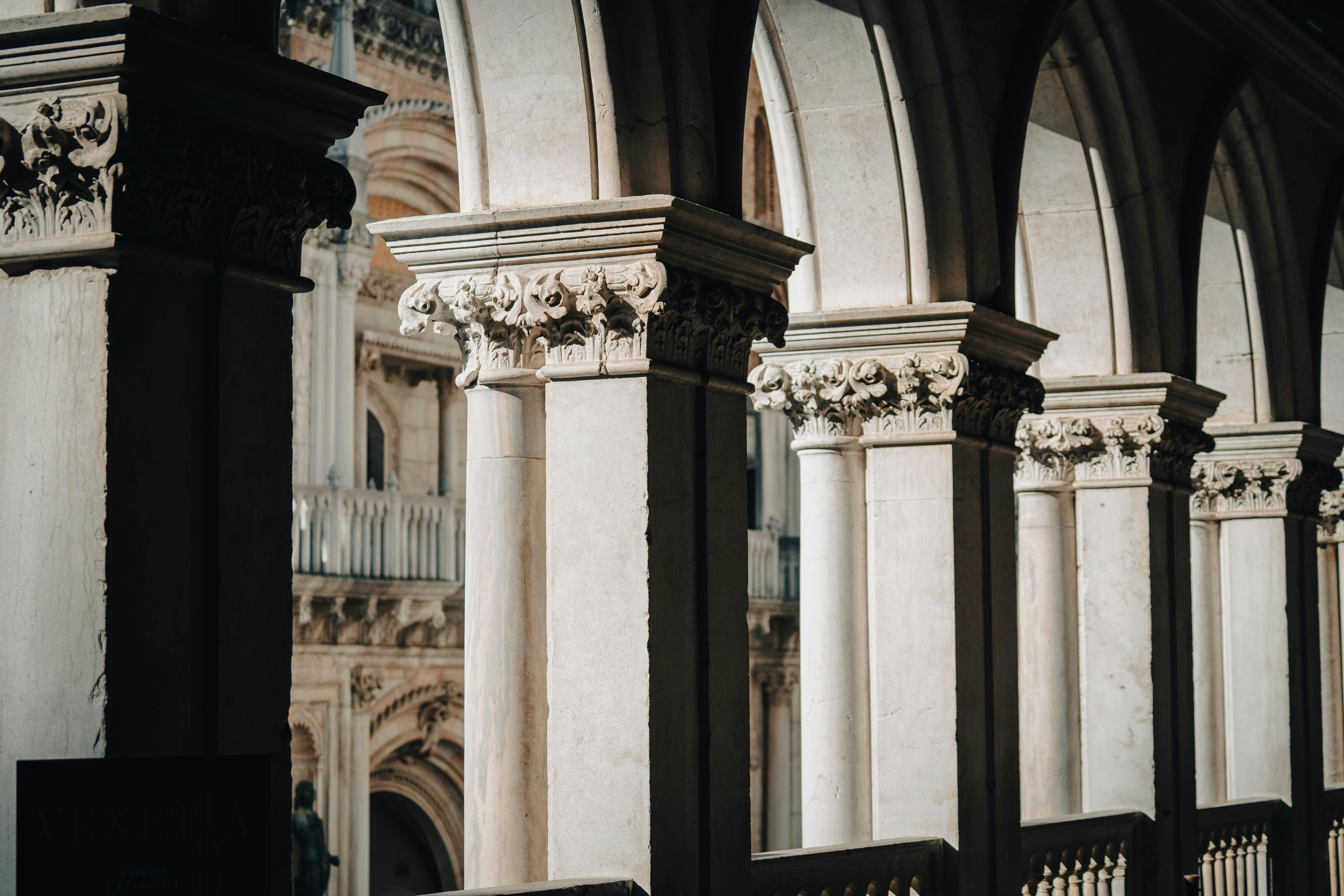 Row of Interior Columns · Free Stock Photo
