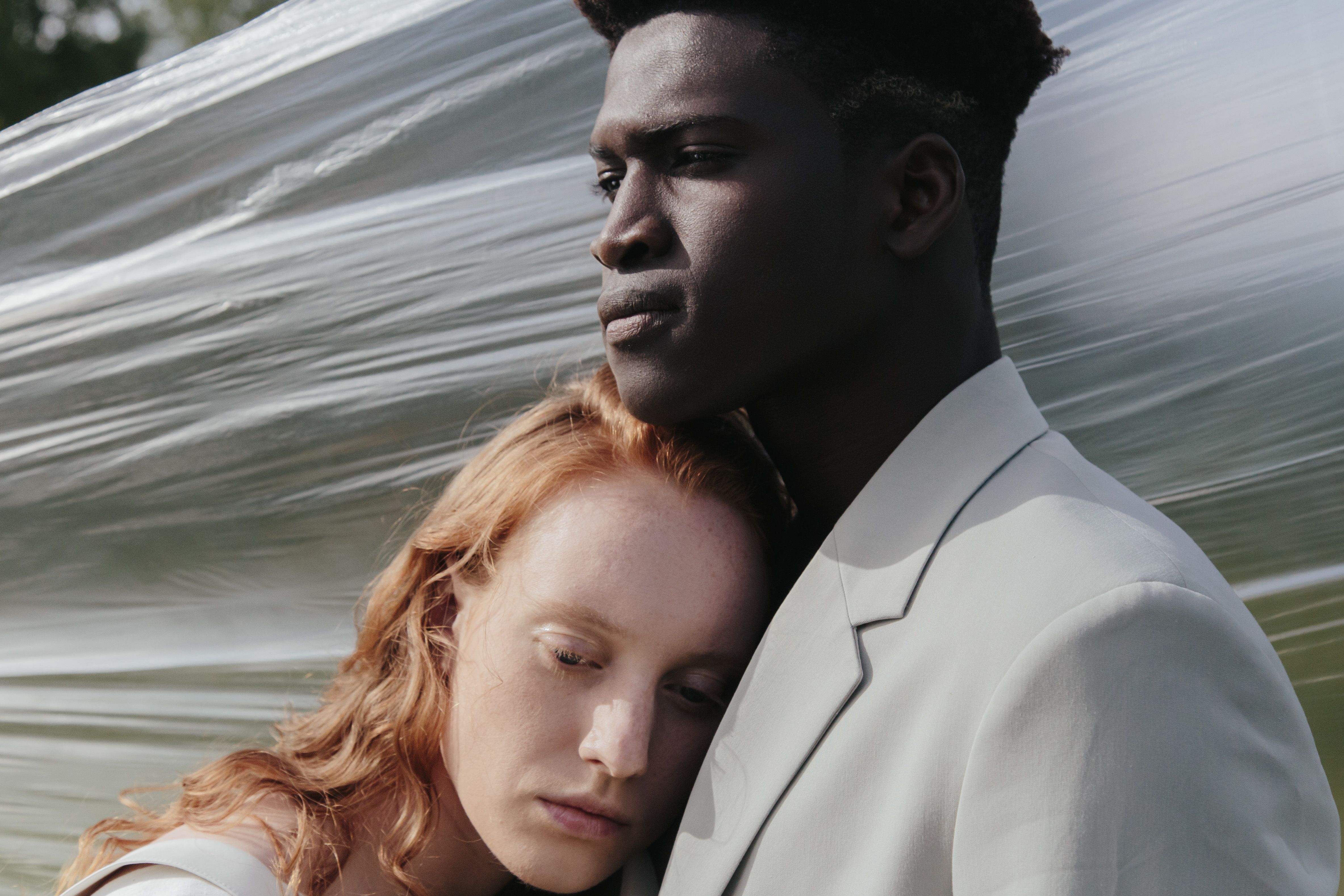 Woman Leaning on Man's Chest · Free Stock Photo