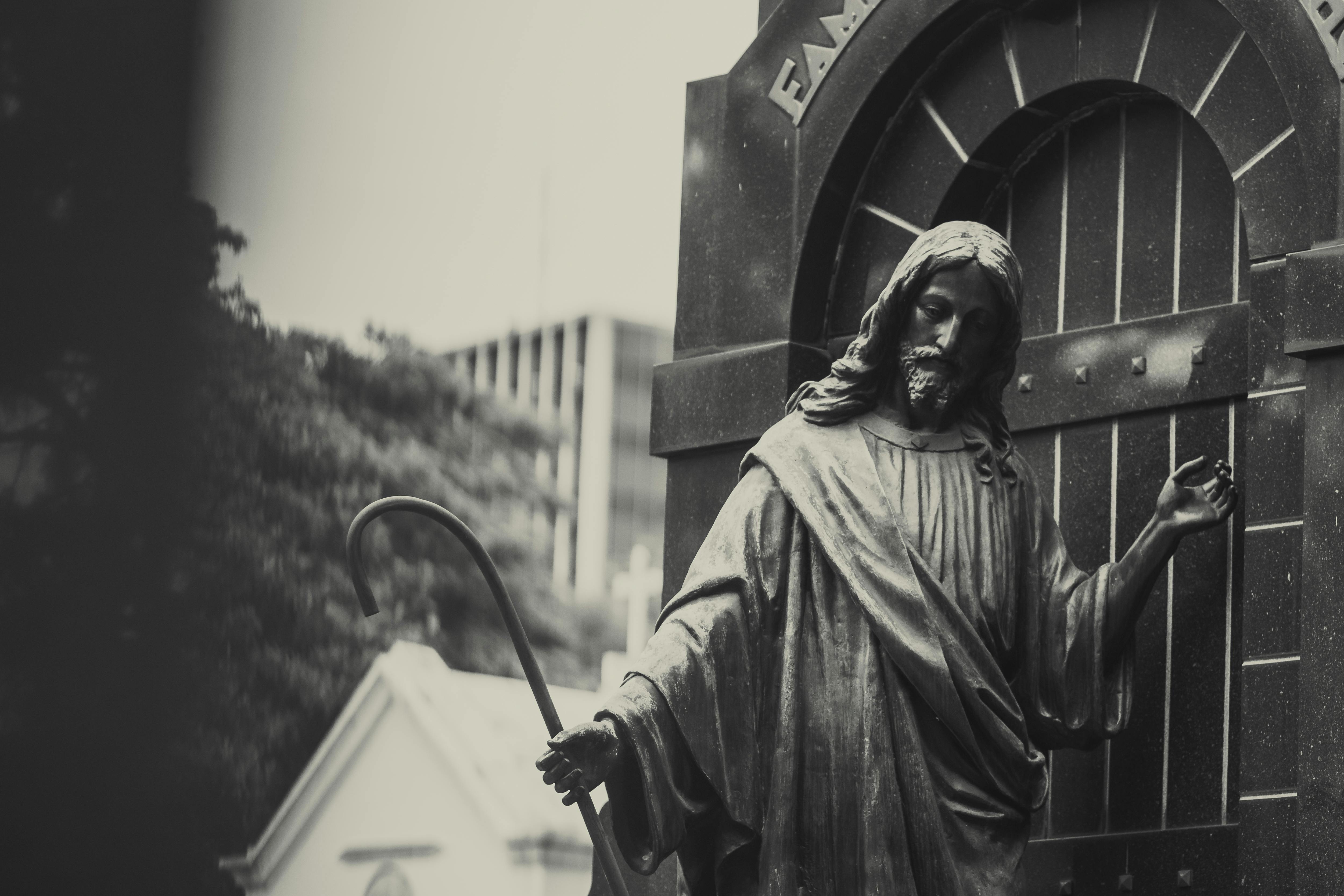 Grayscale Photo Of Jesus Christ · Free Stock Photo