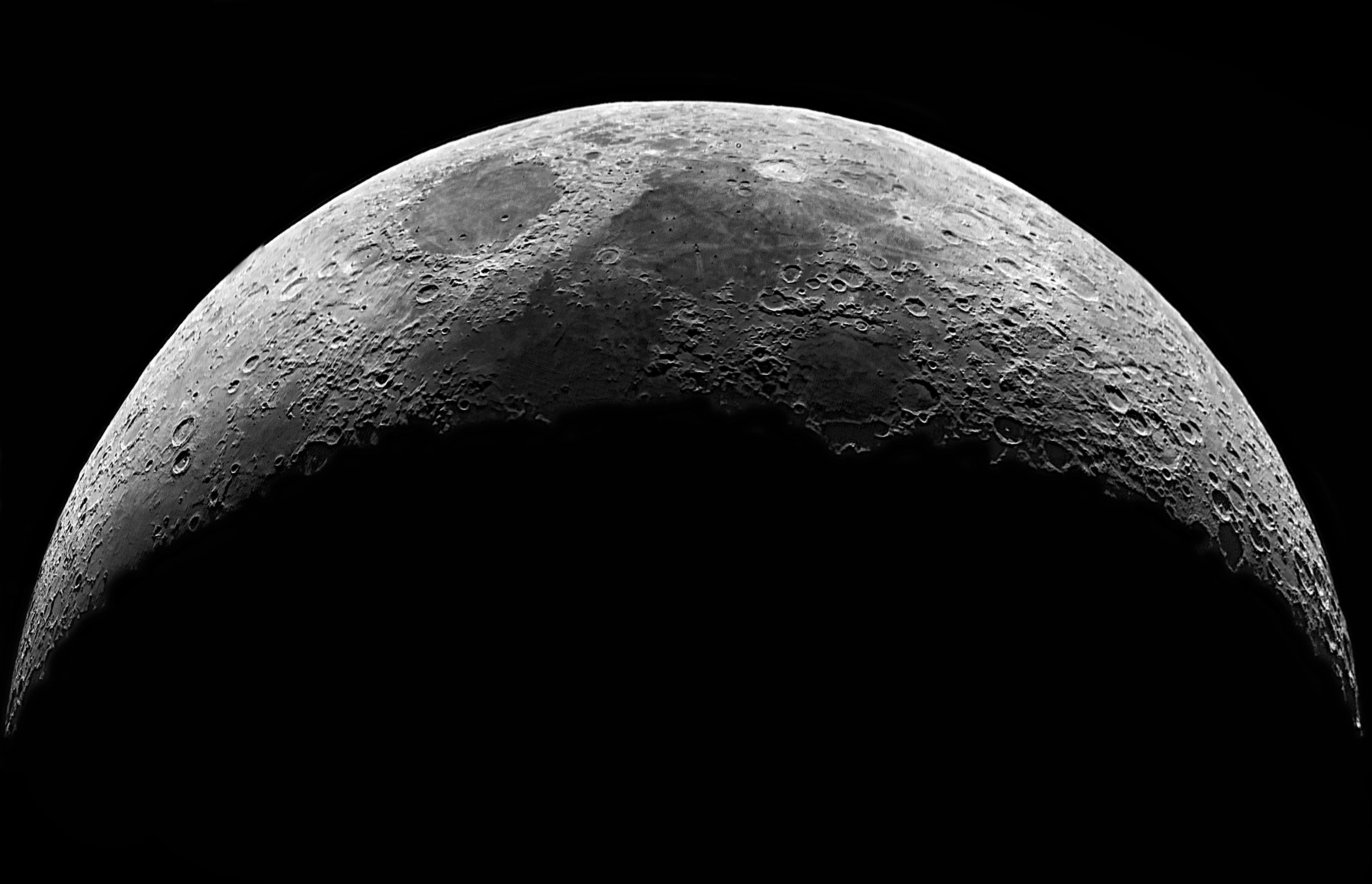 Grayscale Photo of Moon during Night Time · Free Stock Photo