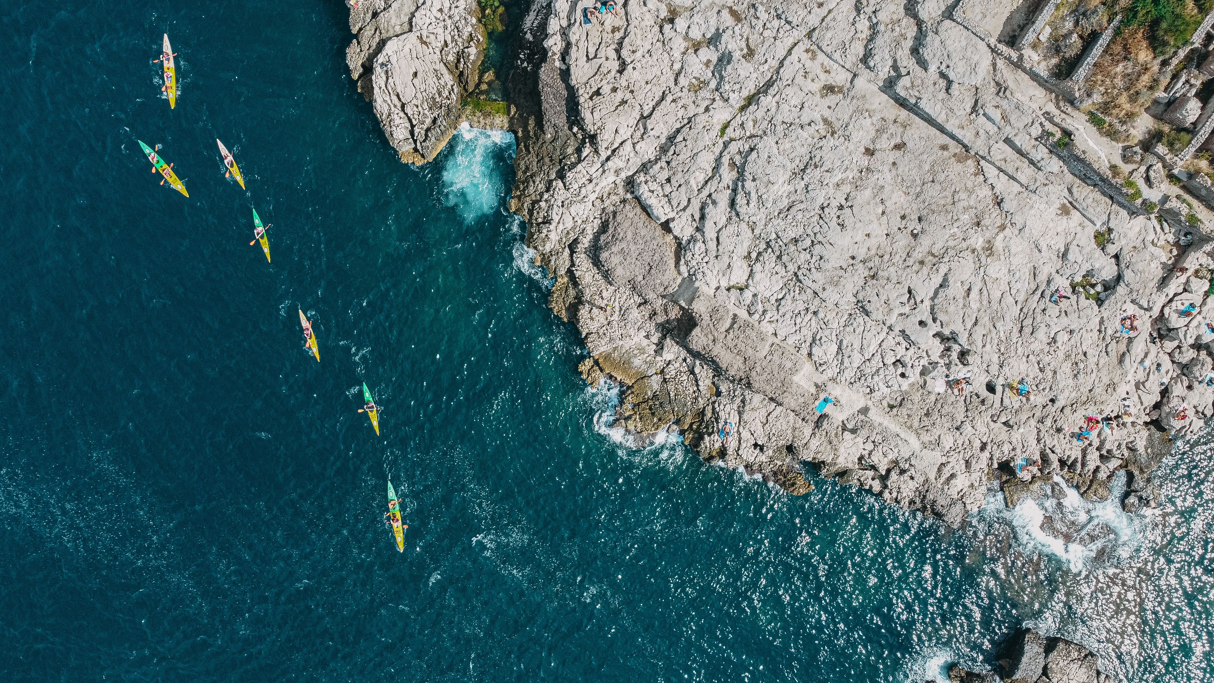 Aerial View of Boats on the Sea · Free Stock Photo
