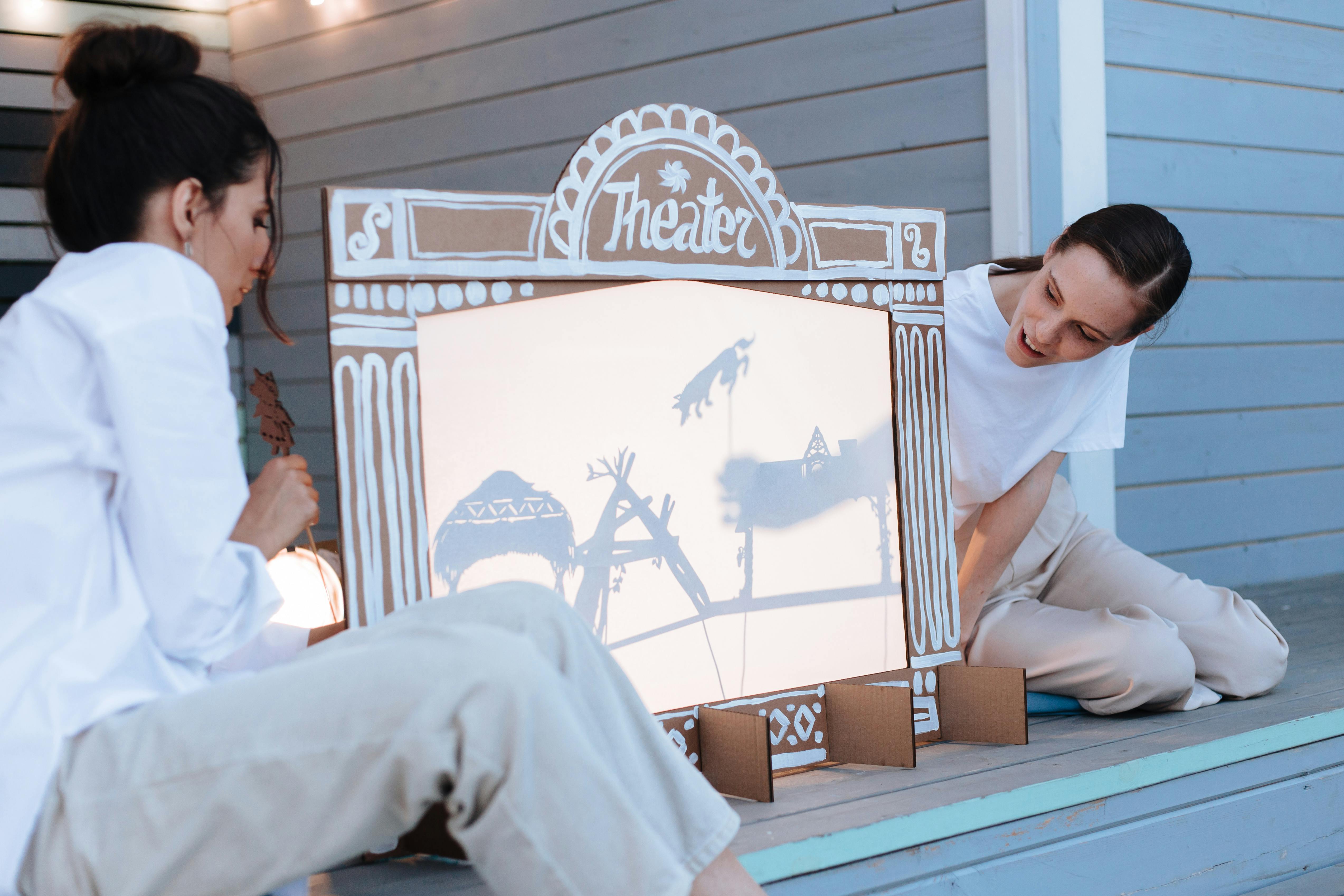 Women Performing Shadow Theatre · Free Stock Photo