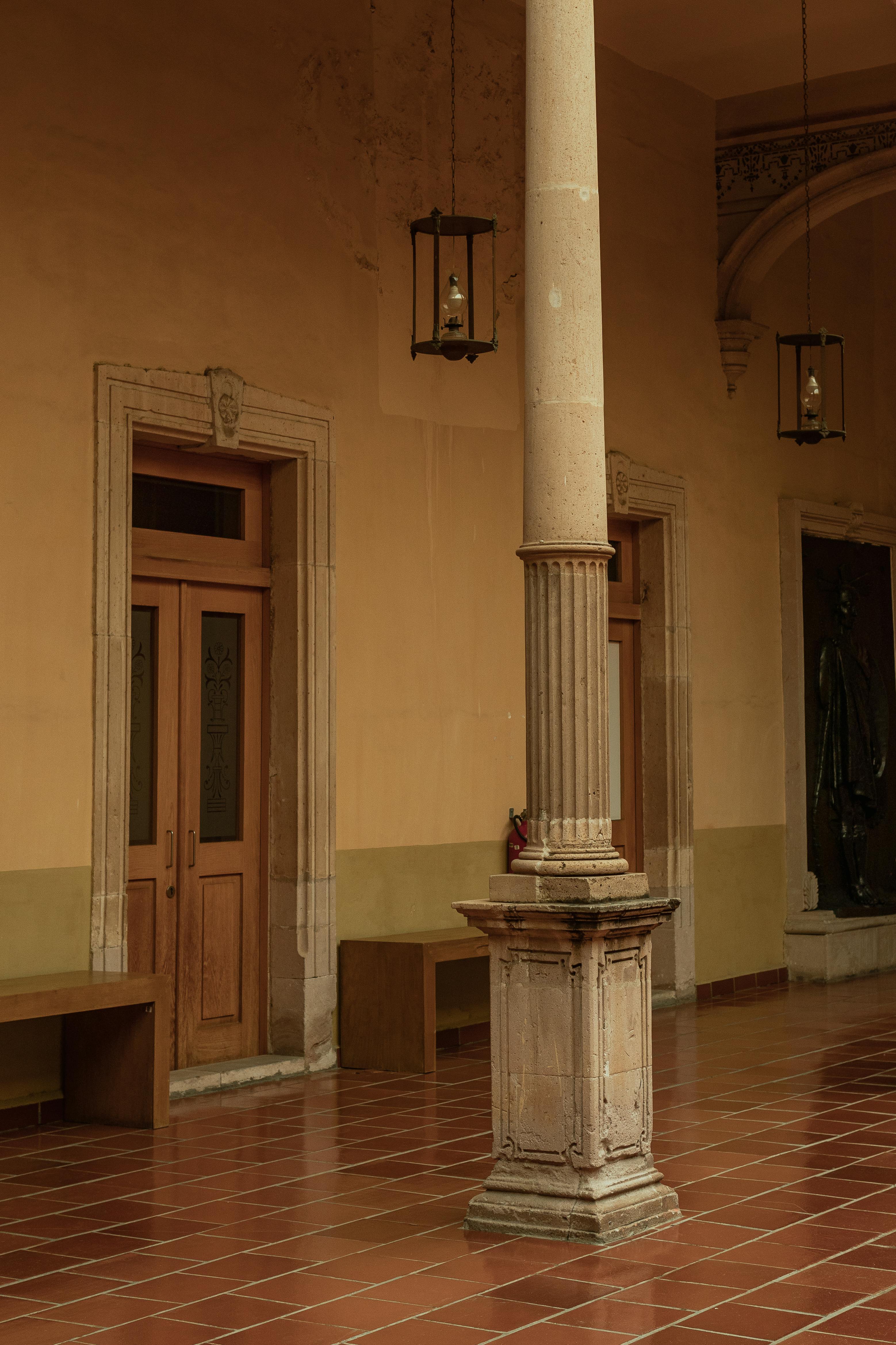 A Pillar Inside a Building · Free Stock Photo