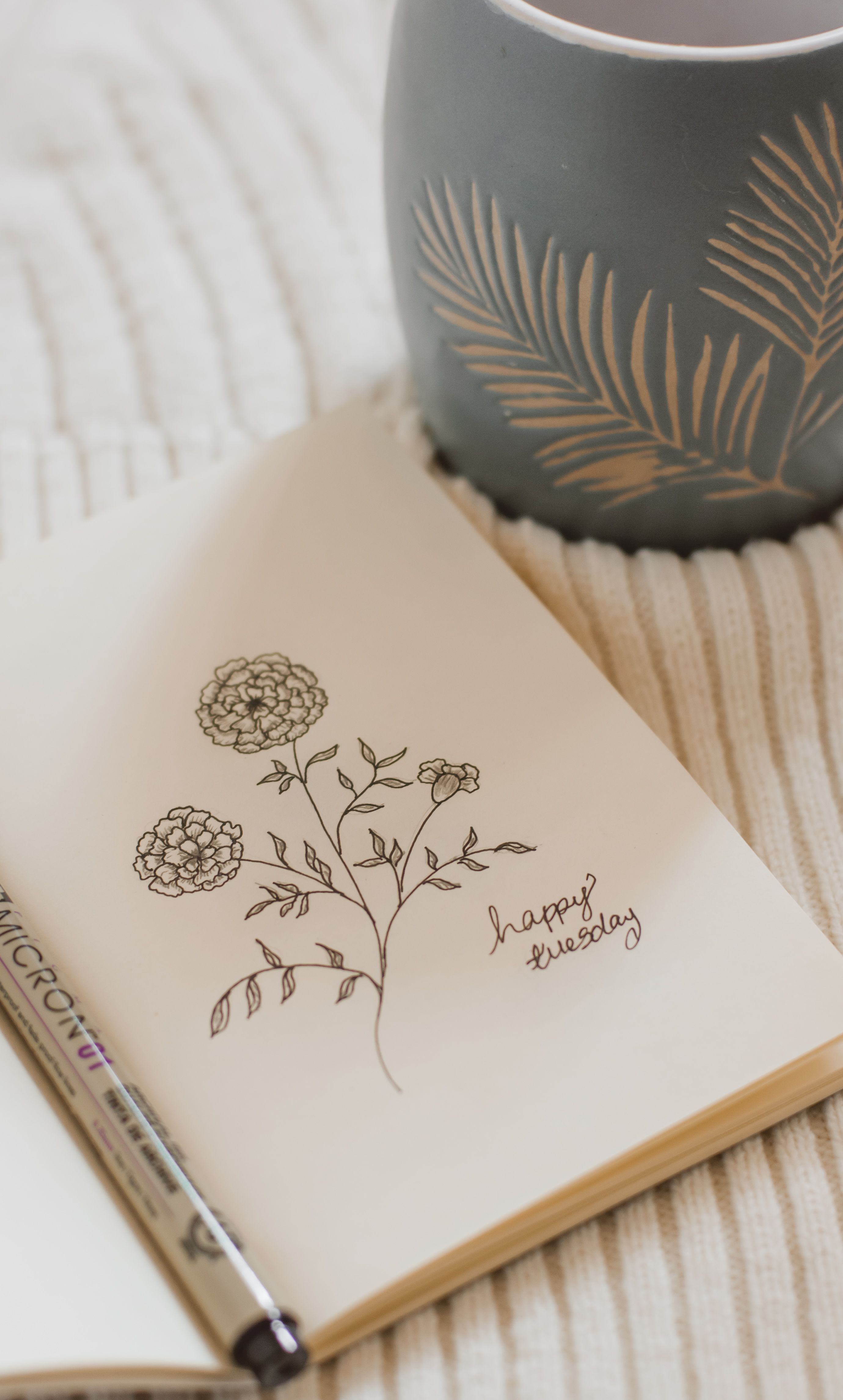 Spring Book With Feather Sketch · Free Stock Photo