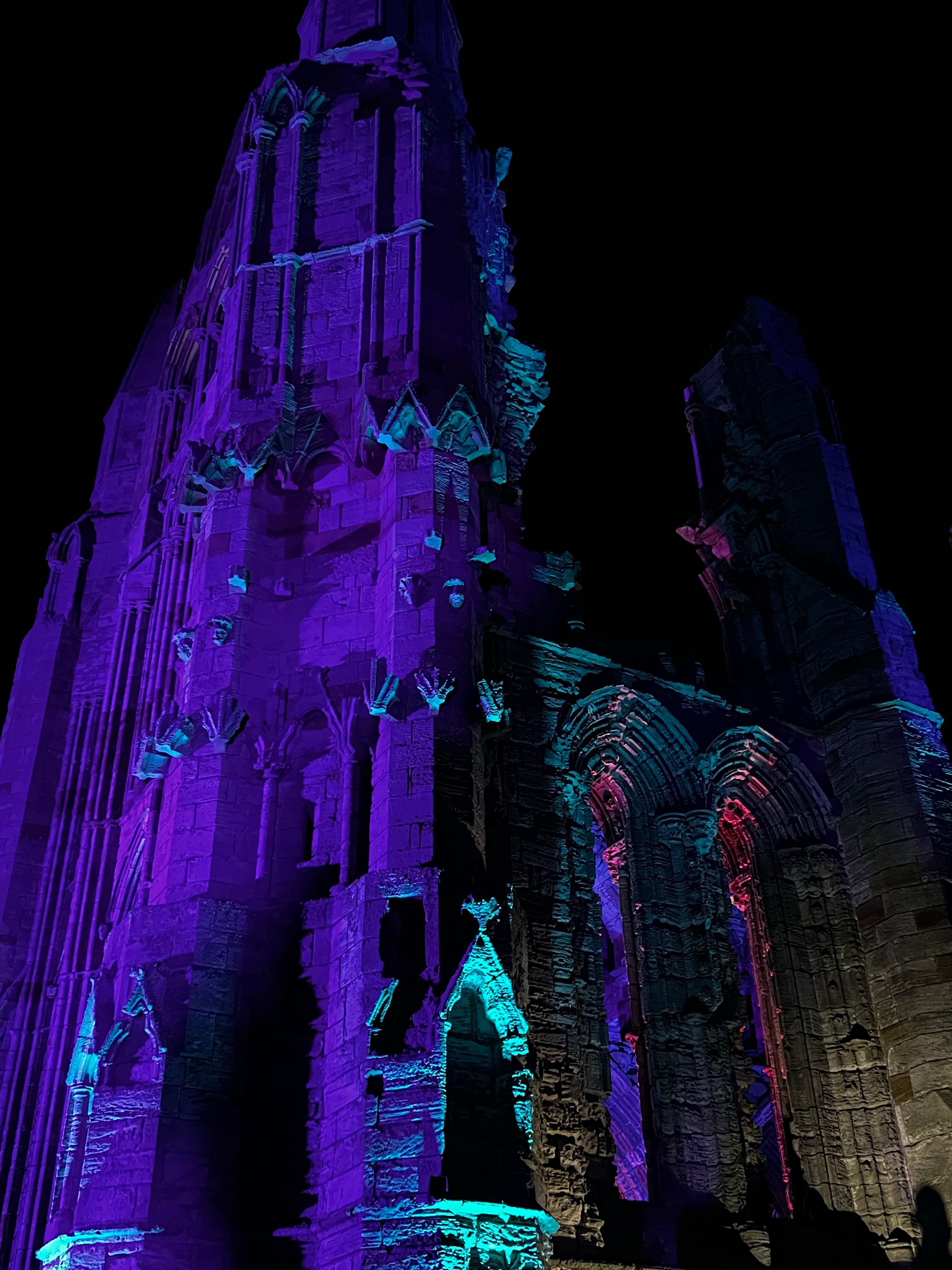 Gothic Cathedral Illuminated at Night · Free Stock Photo