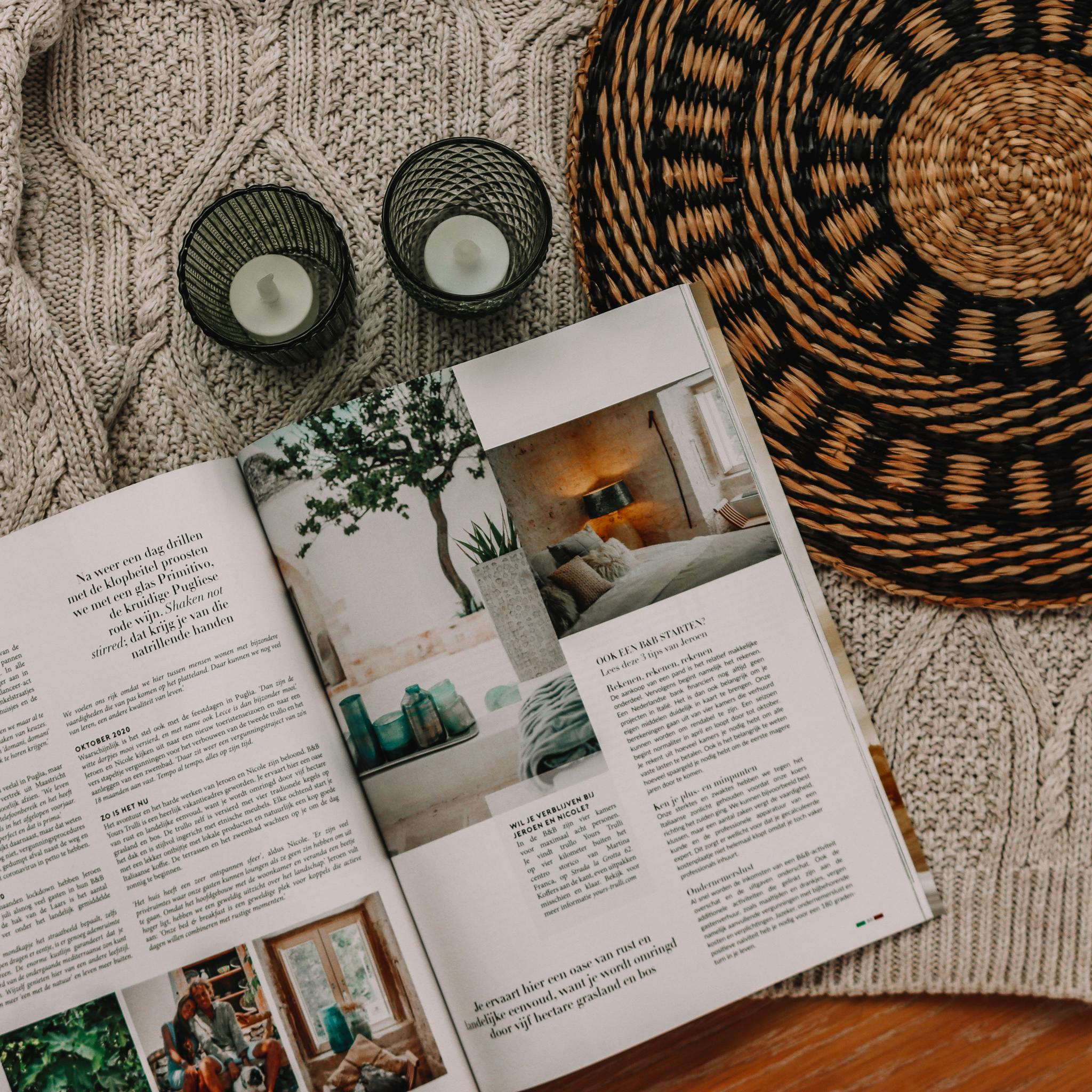 Top View Shot of an Open Magazine · Free Stock Photo