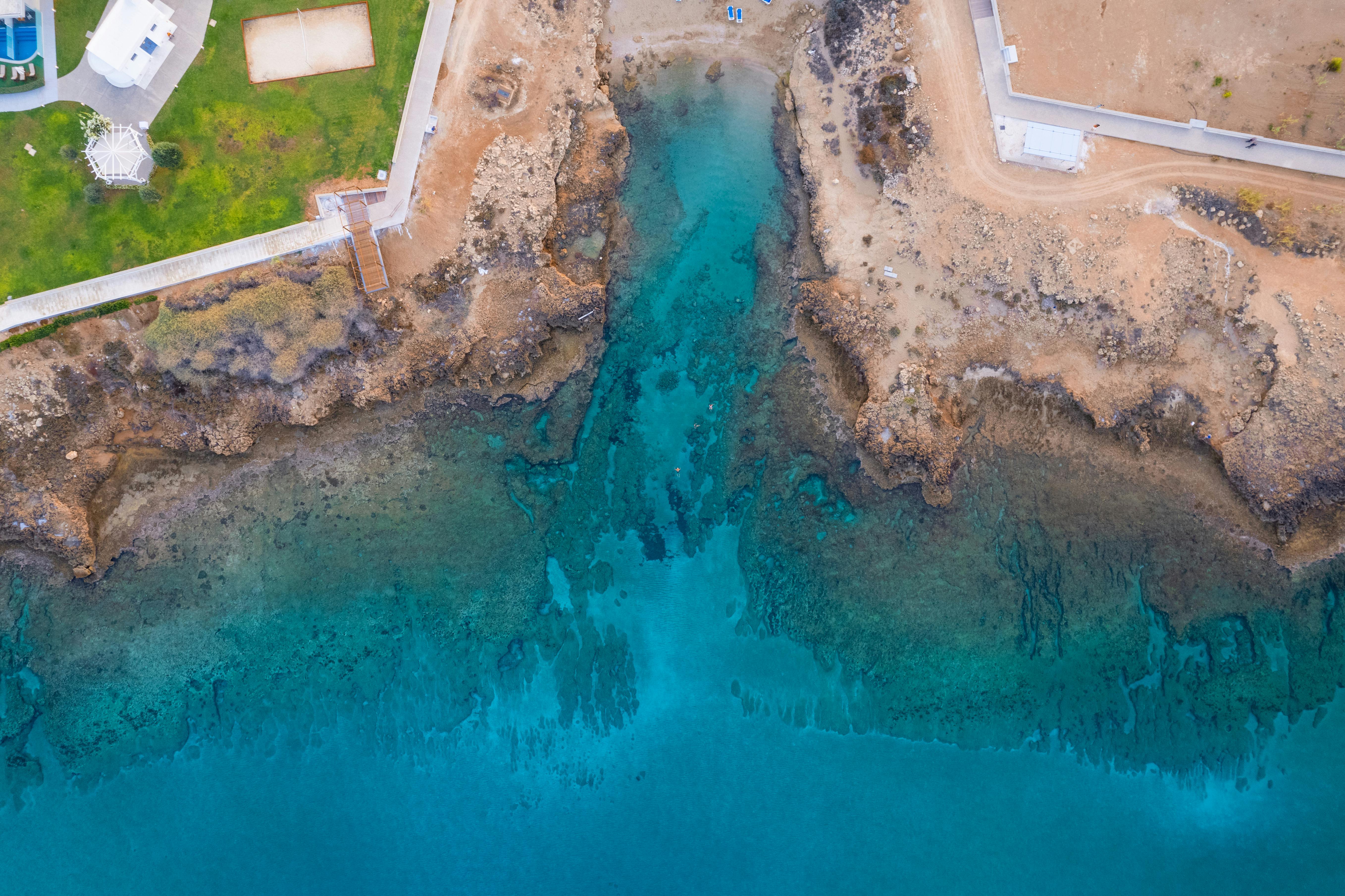 Aerial View of a Turquoise Coast · Free Stock Photo