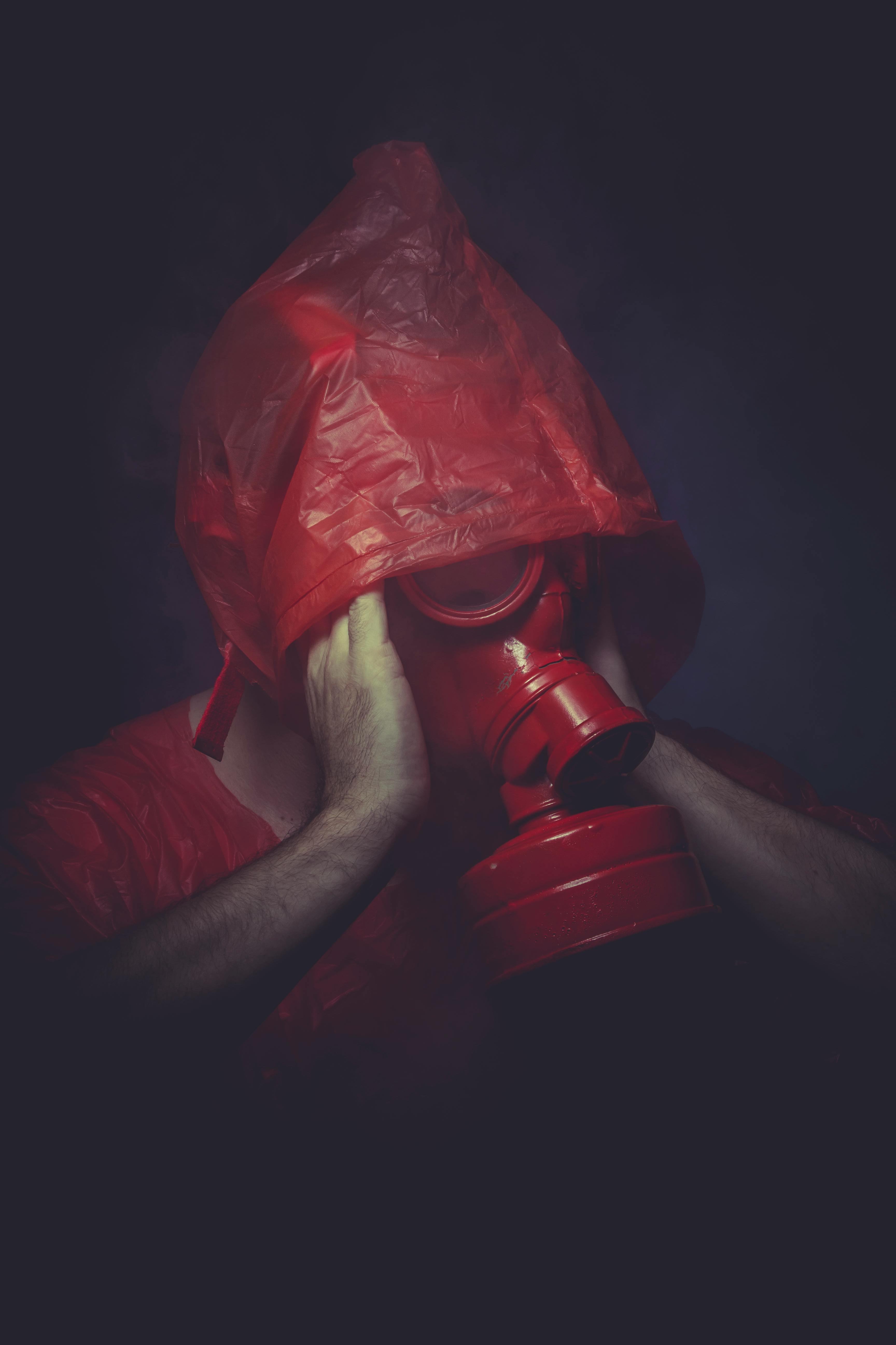 Head in Hood and Gas Mask · Free Stock Photo