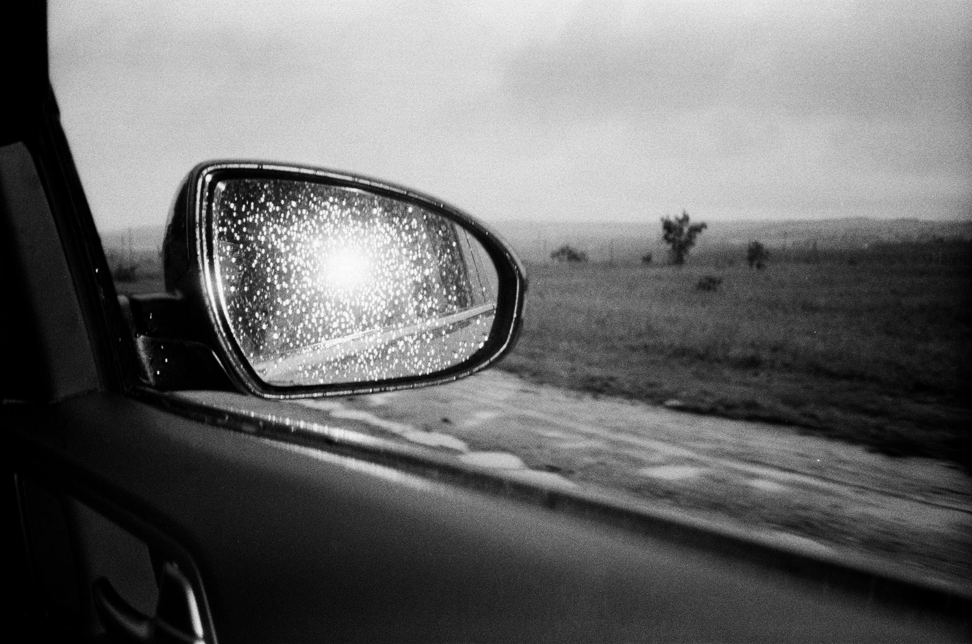 A Grayscale Photo of a Broken Mirror · Free Stock Photo