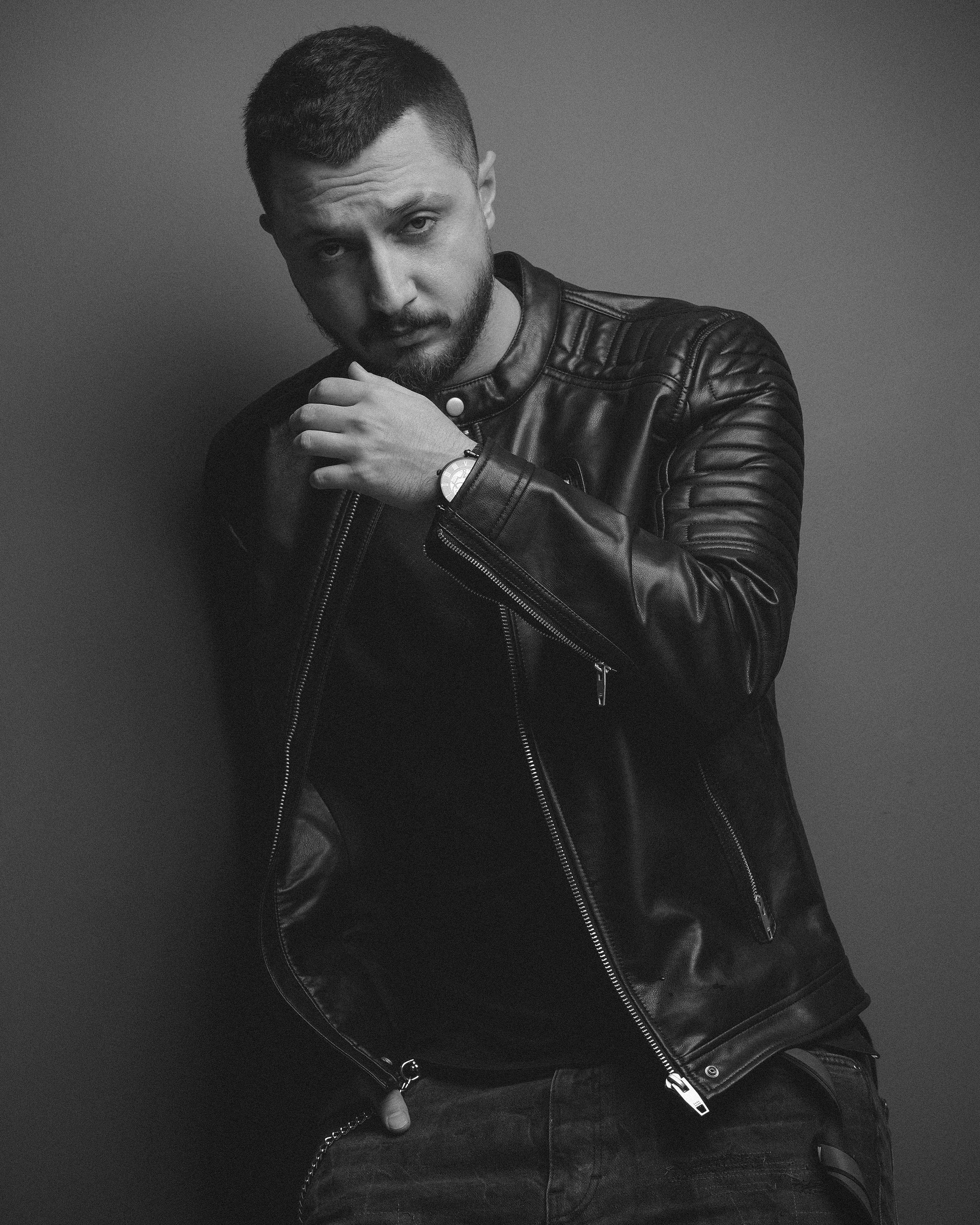 Grayscale Photo of a Male Model · Free Stock Photo