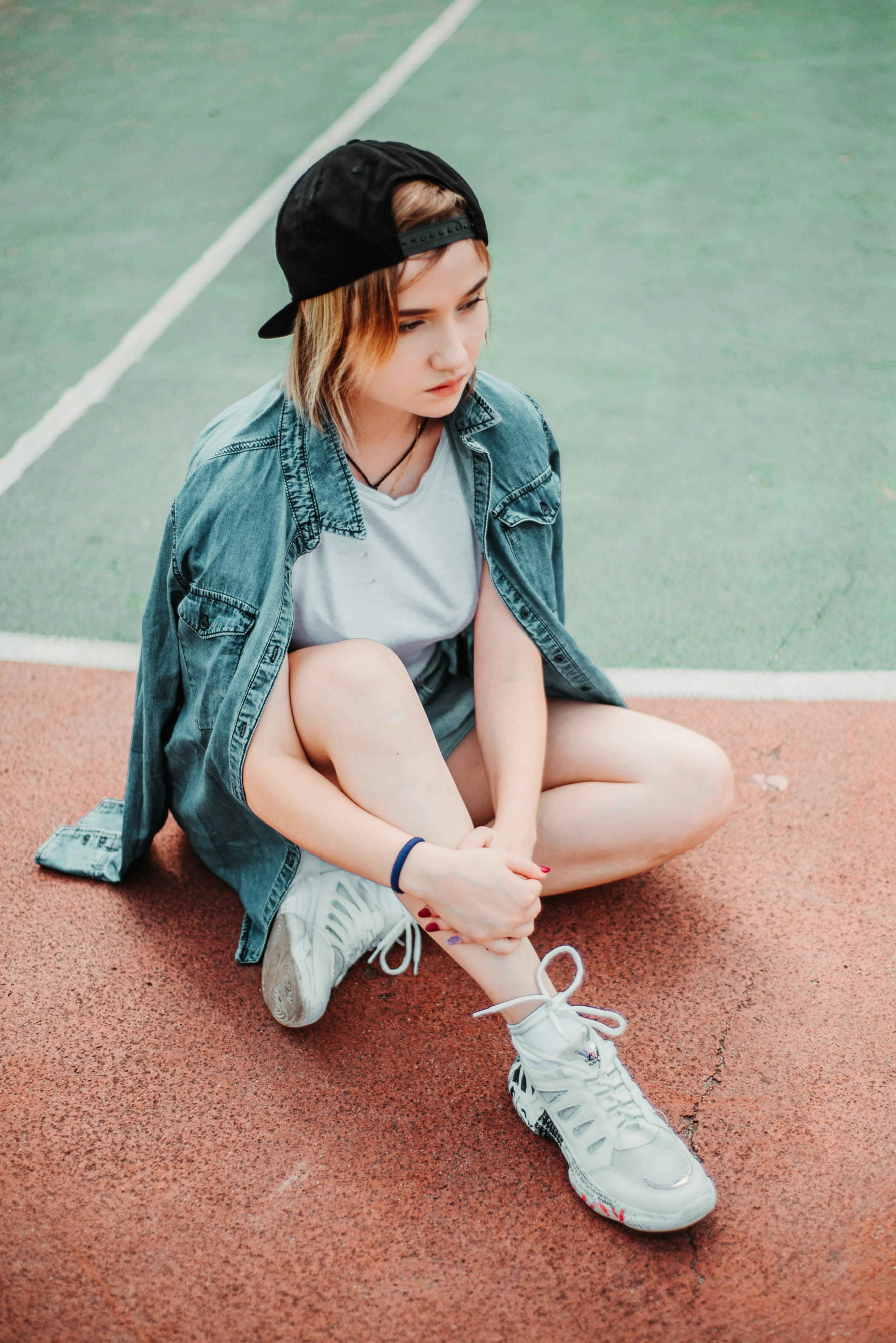 Portrait of Sitting Woman · Free Stock Photo