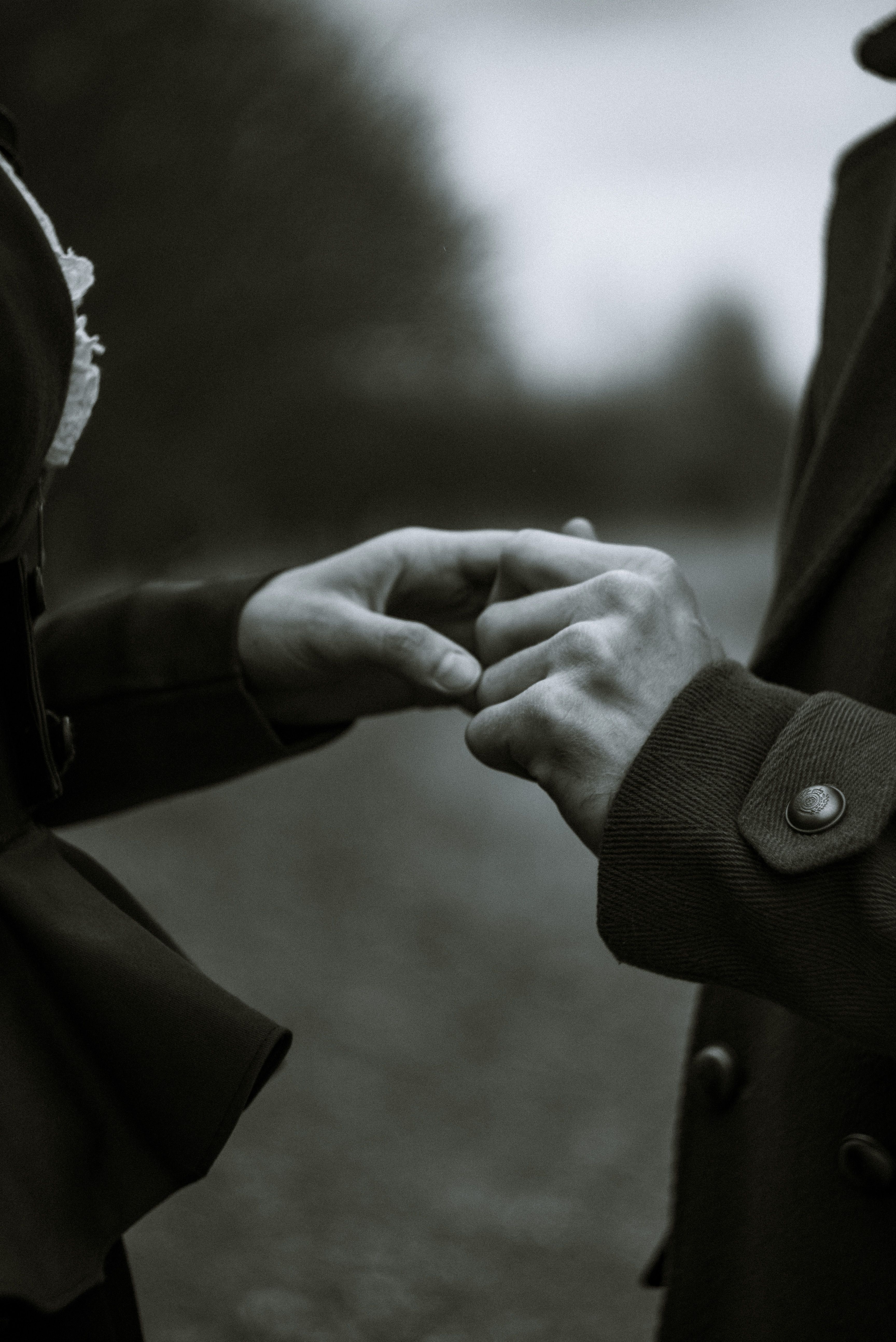 Man Hands Touching Woman Back · Free Stock Photo