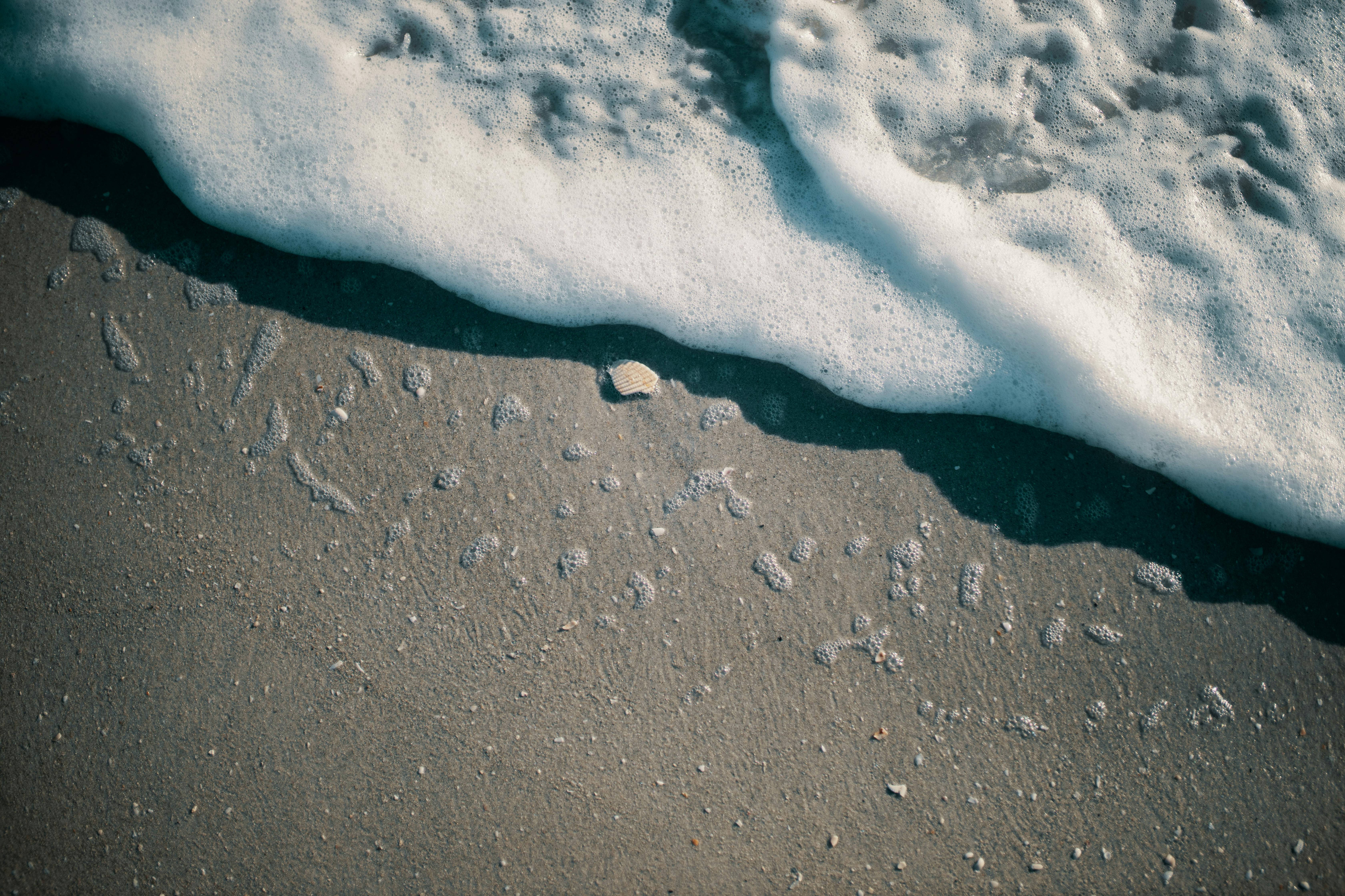A Sea Foam on the Sand · Free Stock Photo