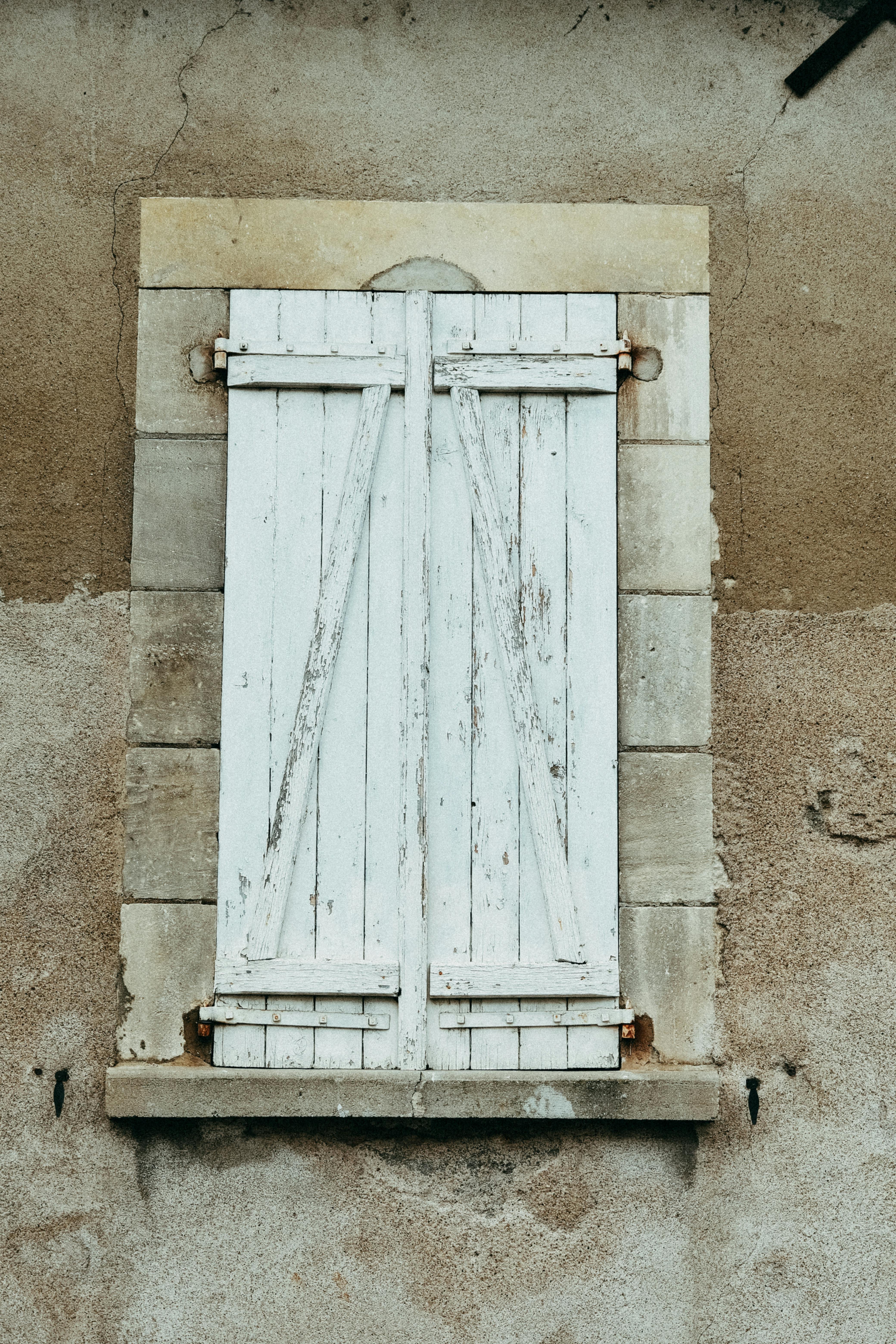 Closed White Wooden Window Shutters · Free Stock Photo