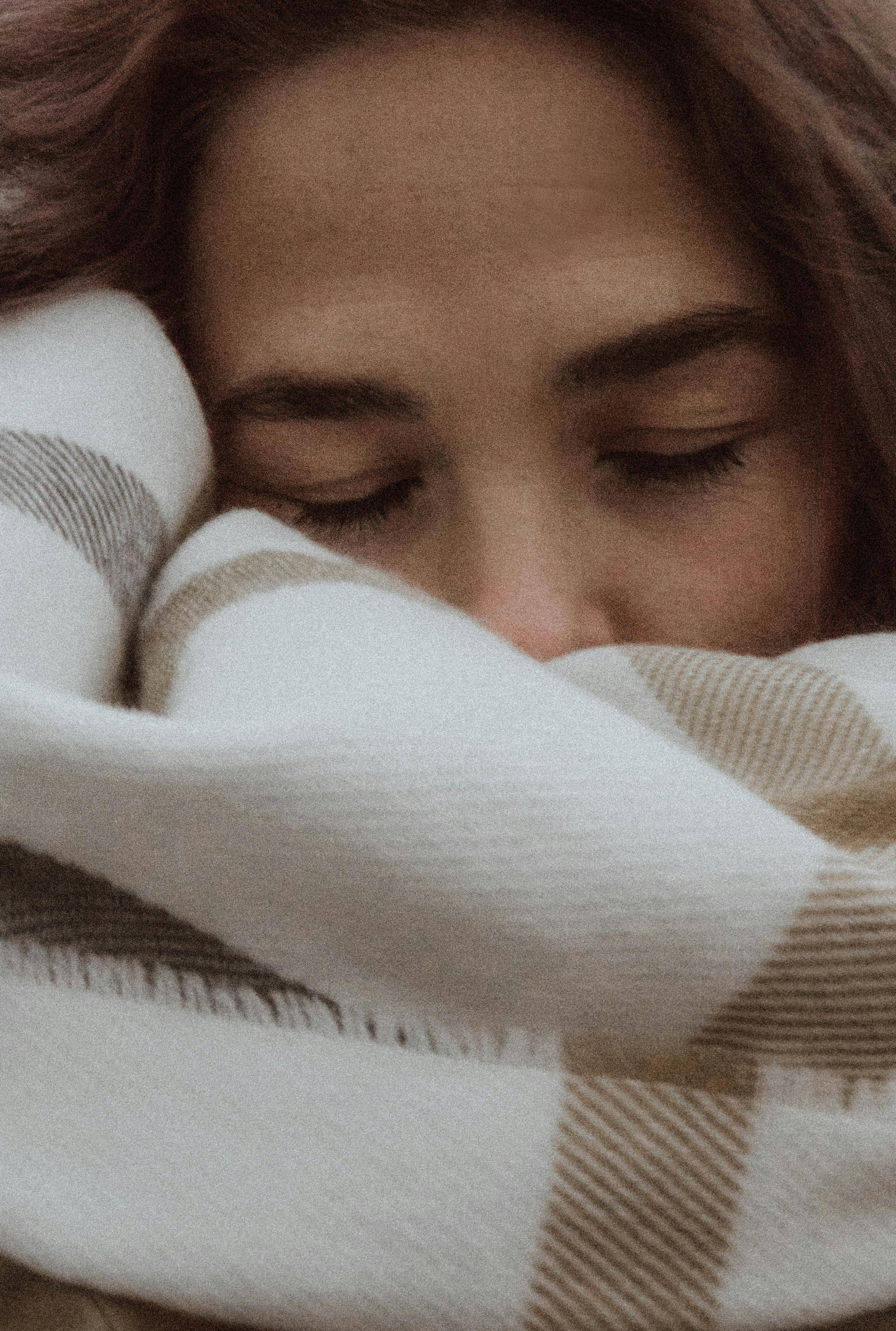 Person Covering Face With Cloth · Free Stock Photo