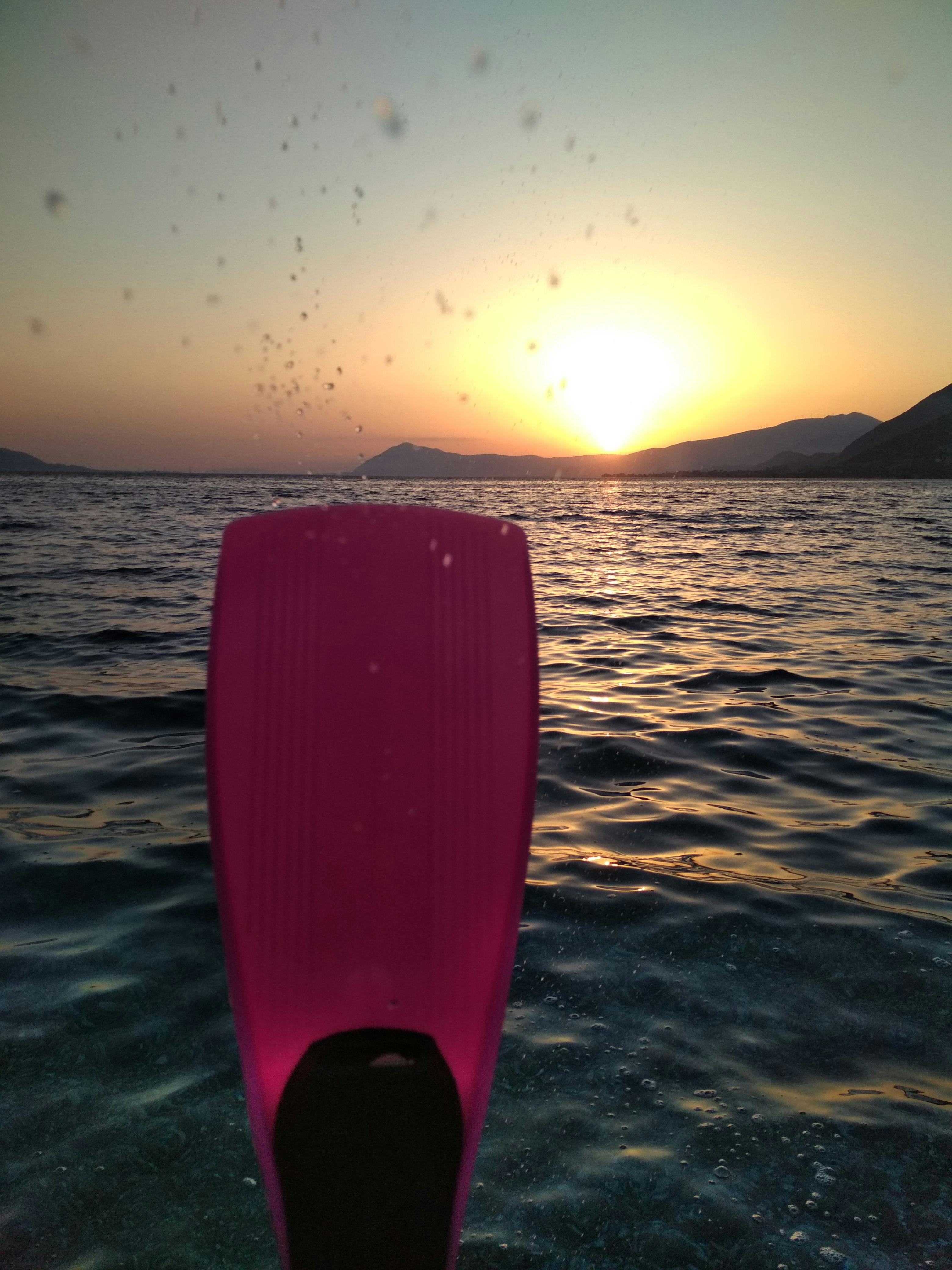 A Person Wearing Pink Flippers · Free Stock Photo