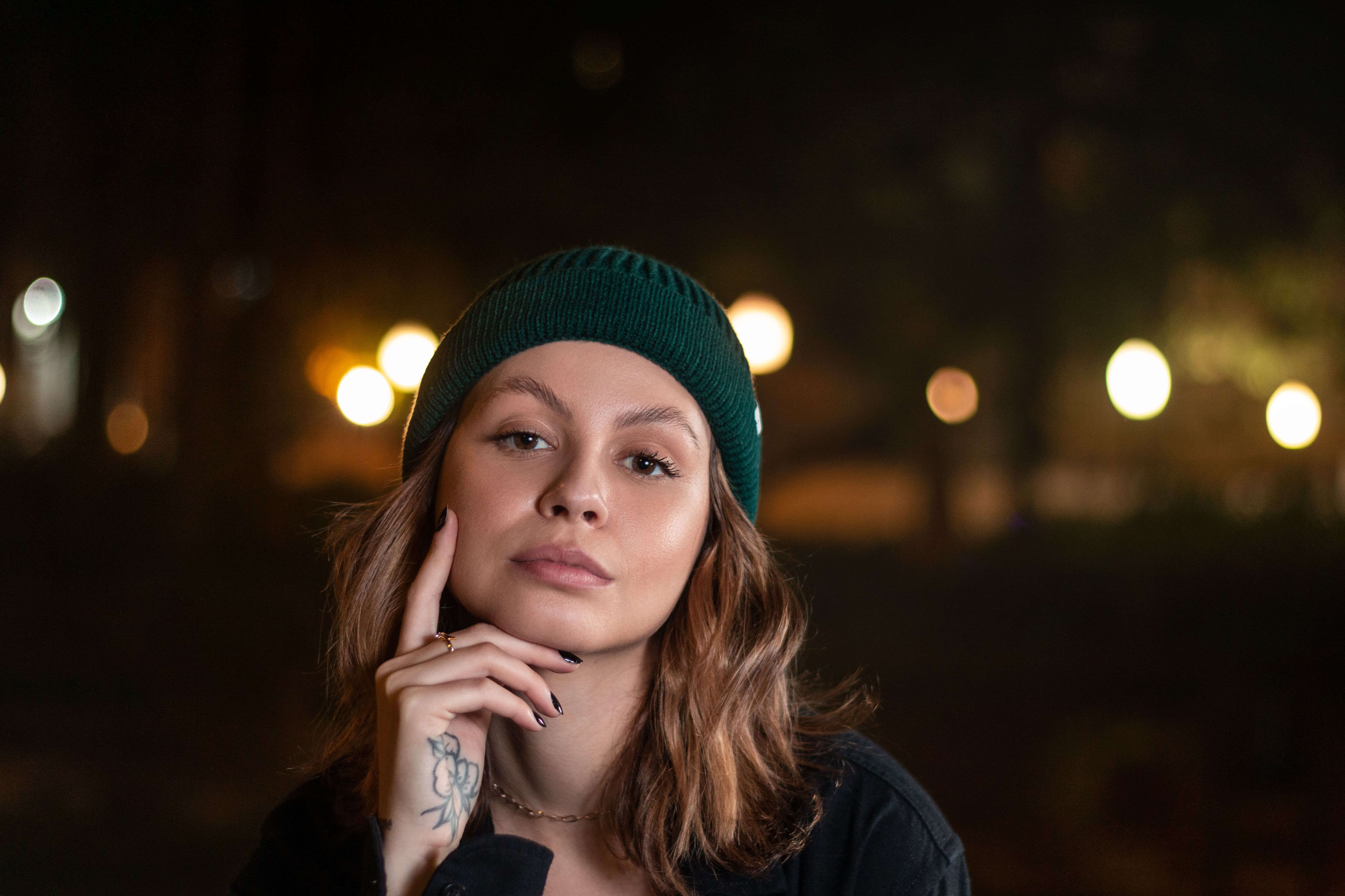Beautiful Woman Wearing Beanie · Free Stock Photo