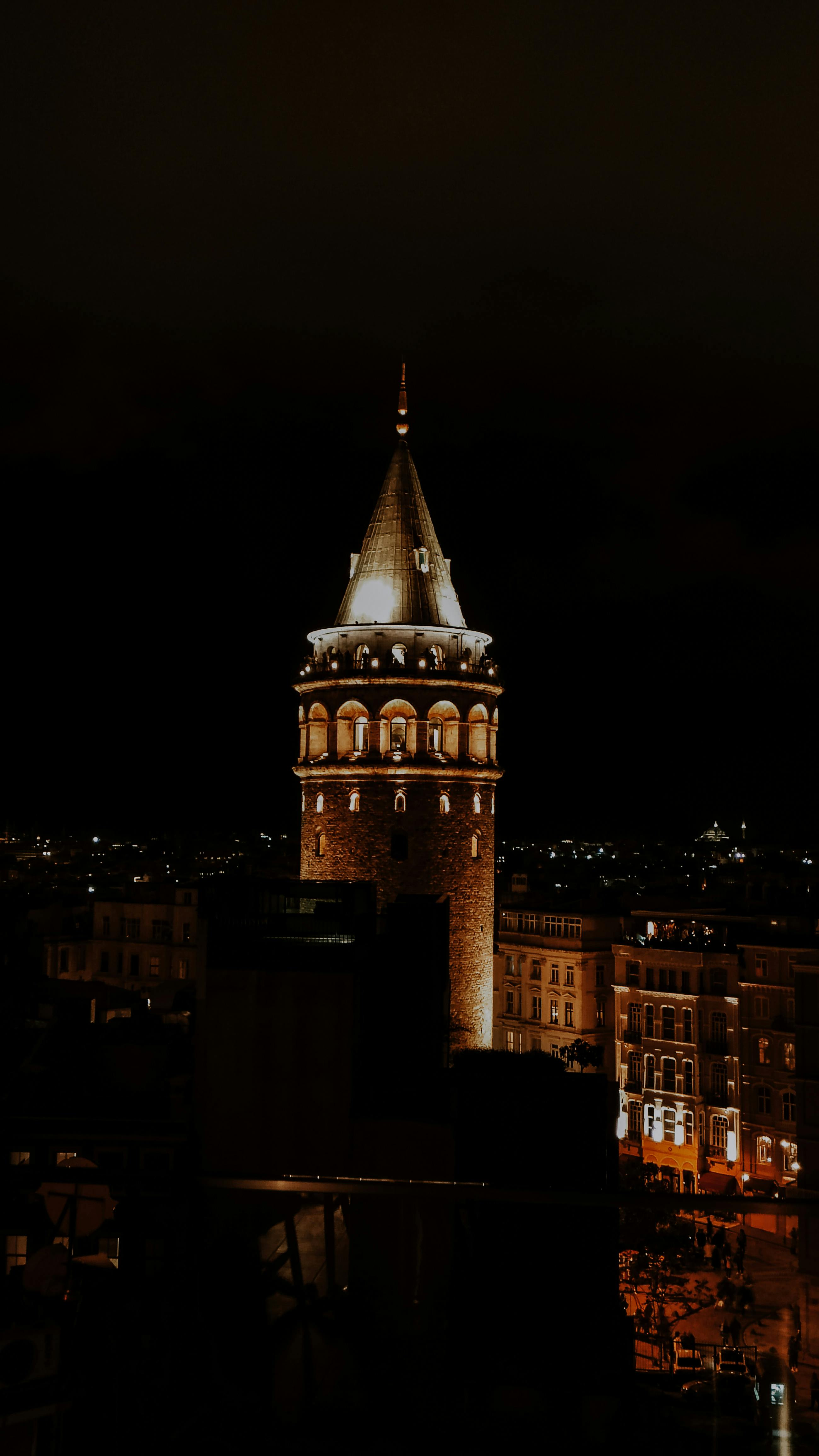 Photo of Tower at Night Time · Free Stock Photo