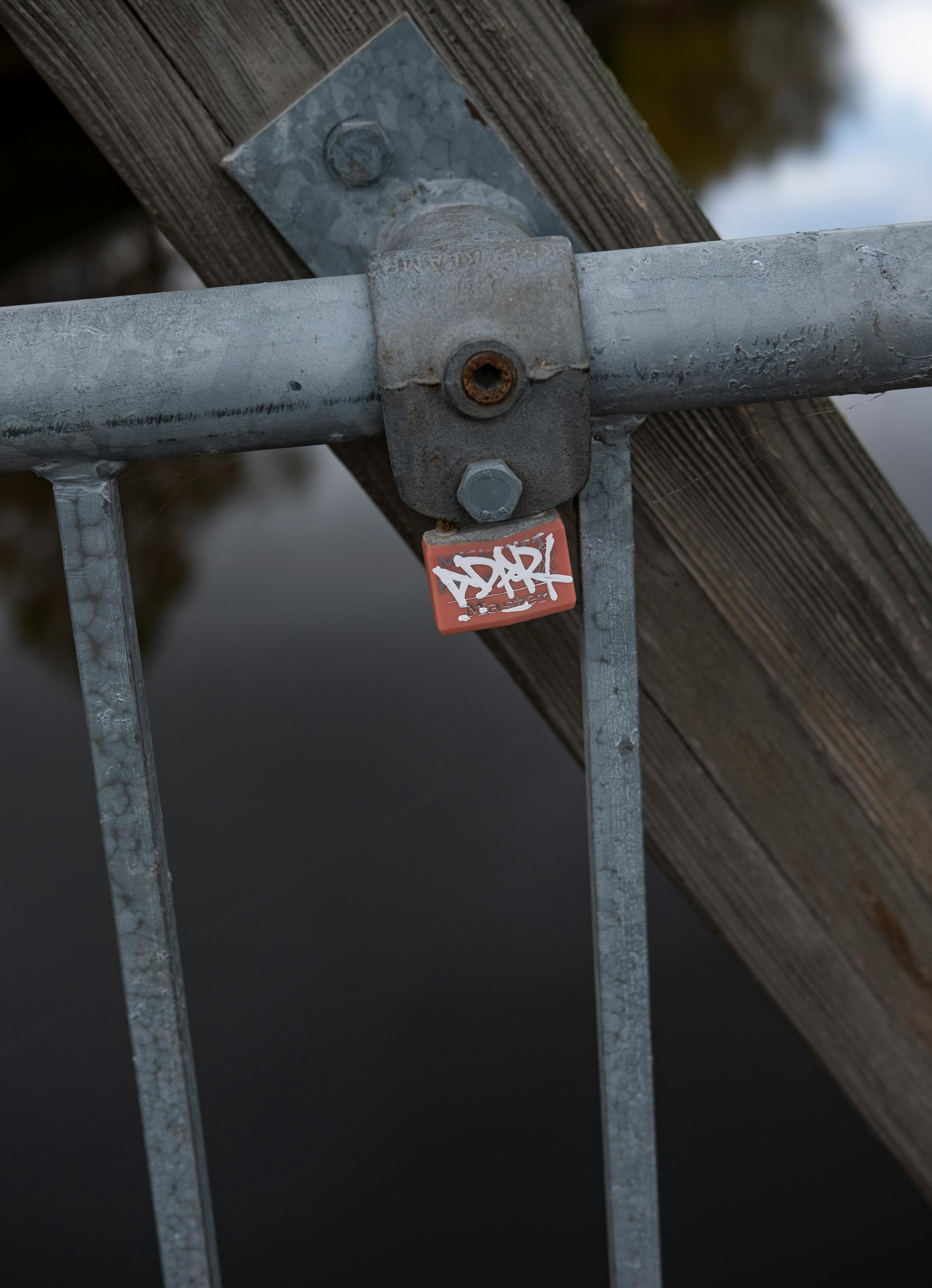 Padlock on Bridge · Free Stock Photo