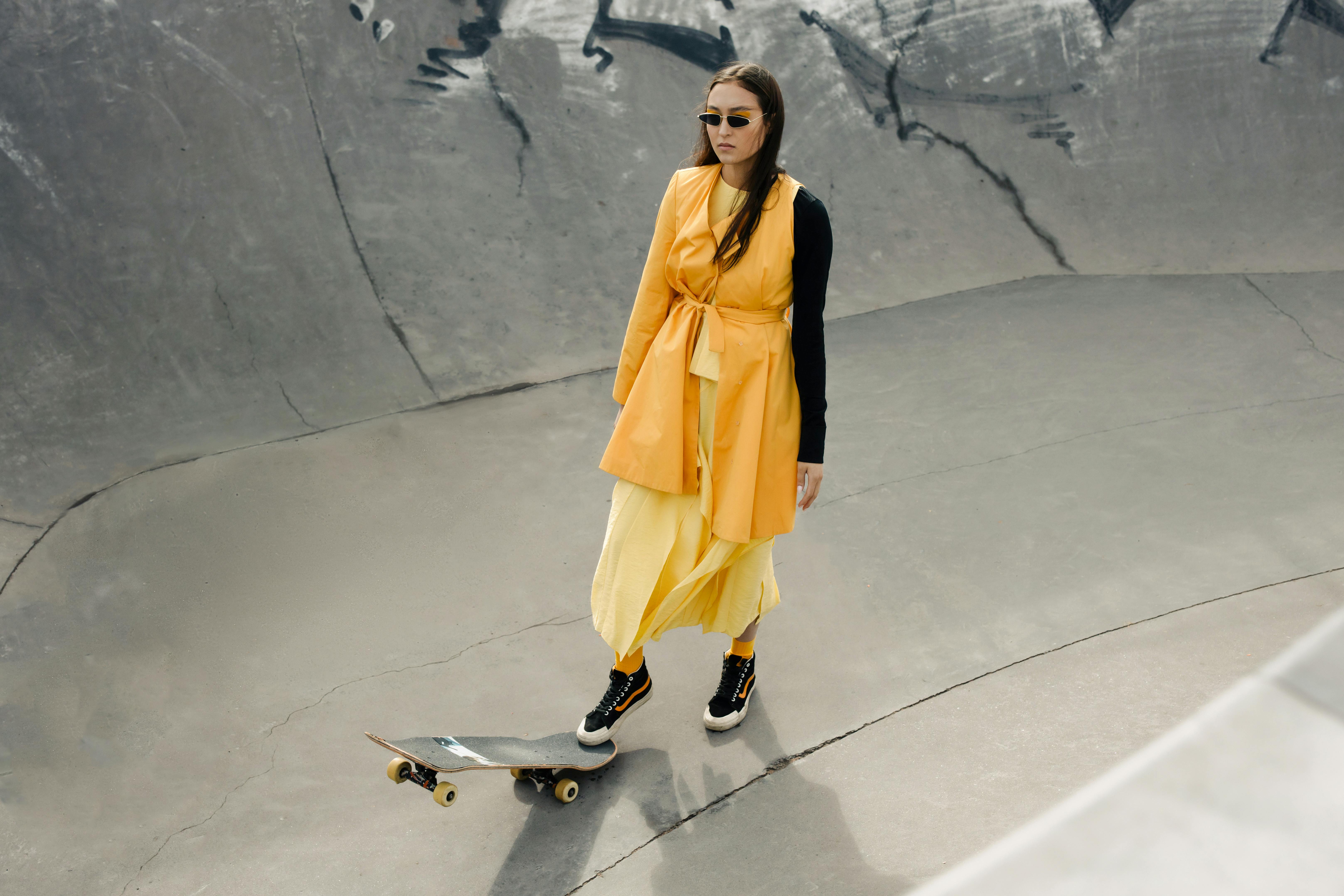 Women Posing in the Skatepark with Their Skateboards · Free Stock Photo