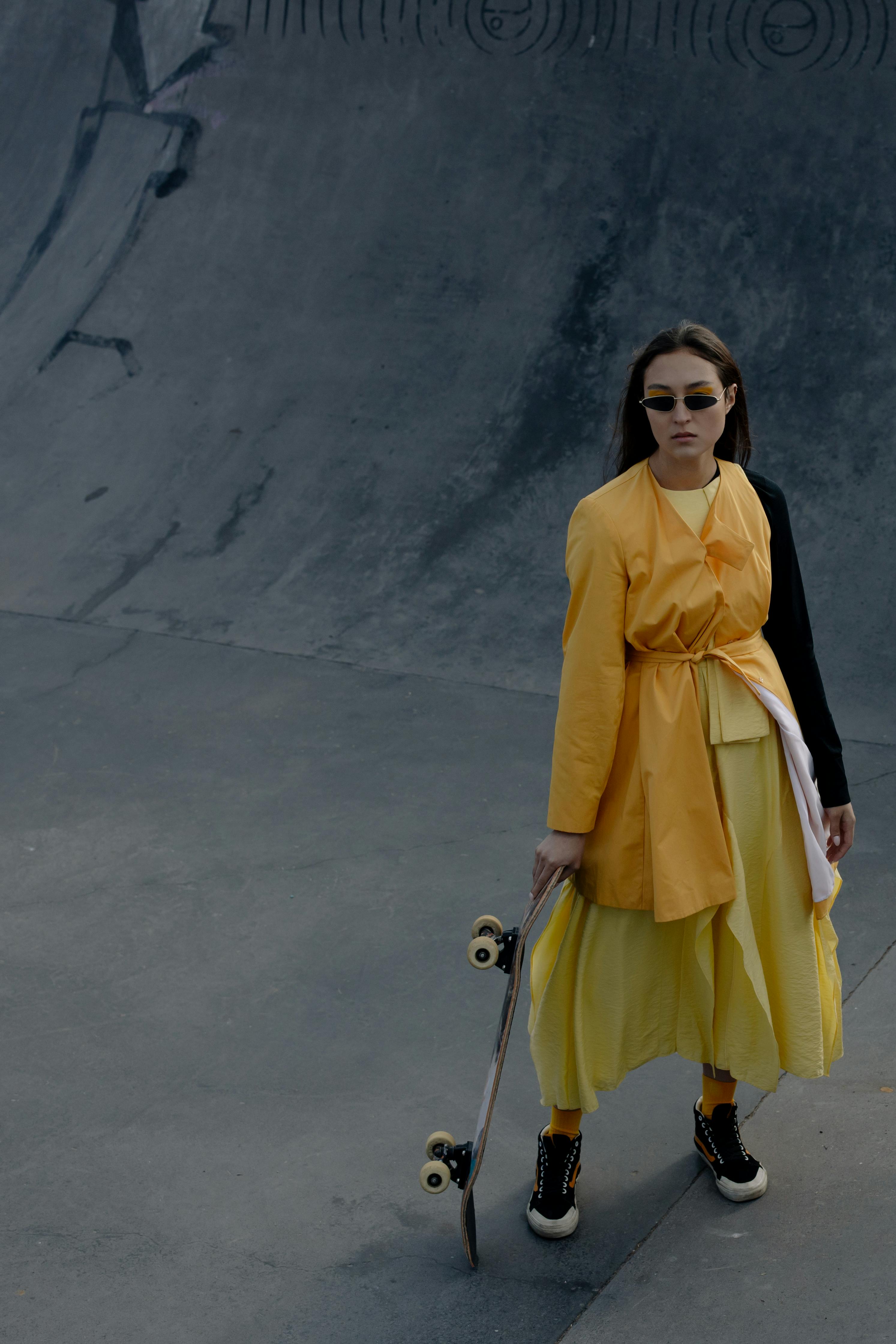 Group of Teenage Girls Wearing Jackets Posing and Standing on Skate ...