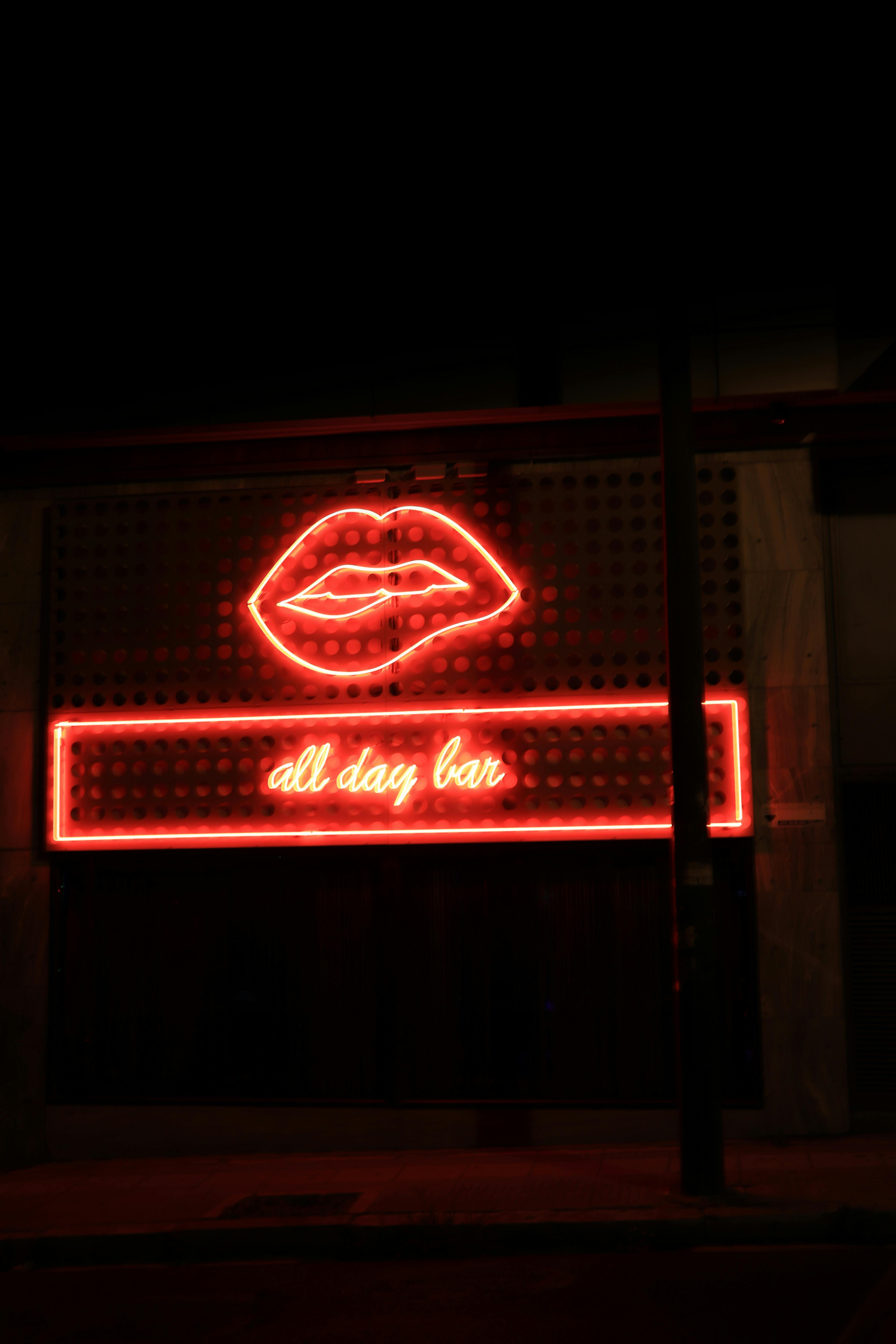 Blue Bar Neon Signage · Free Stock Photo