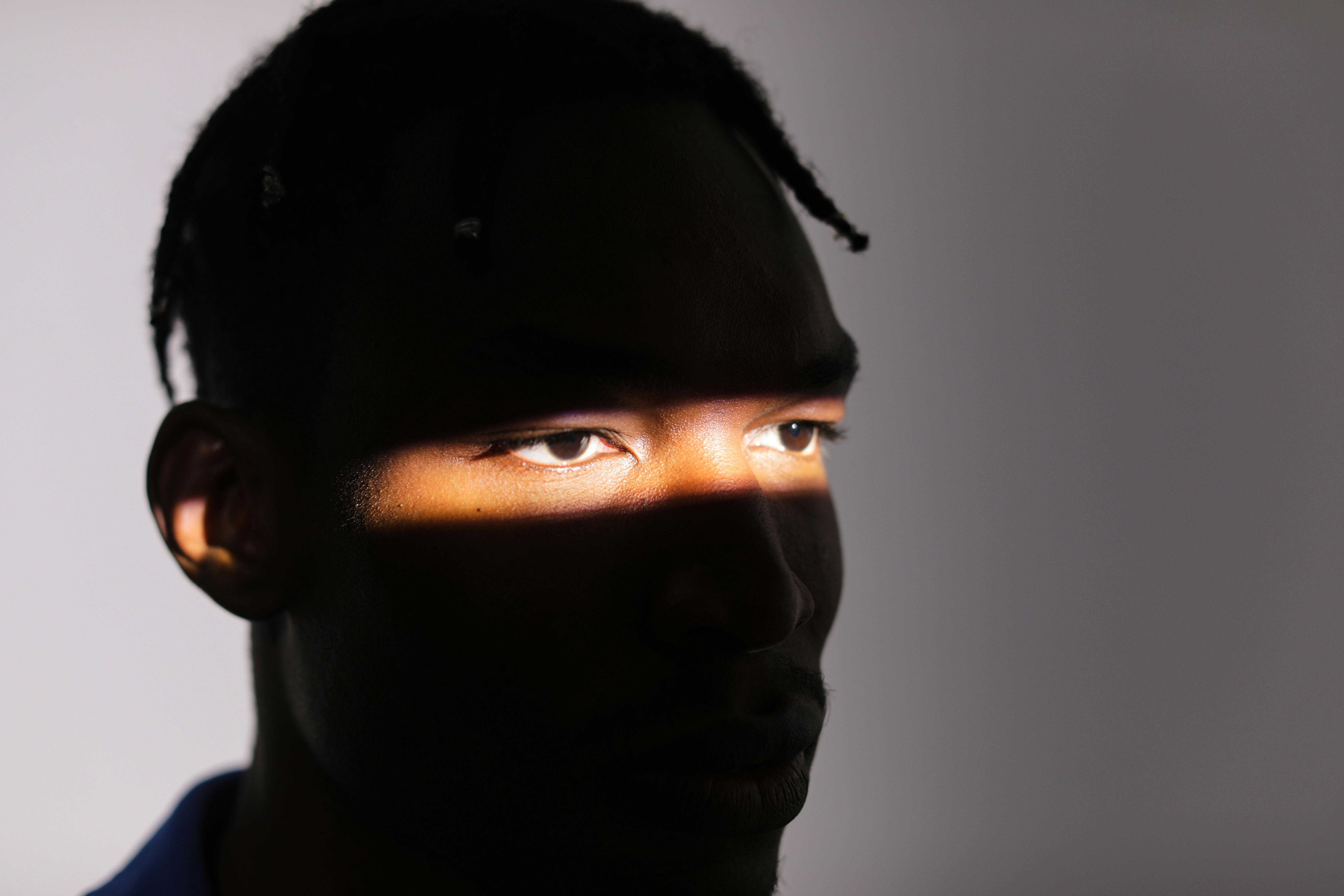 Man Eyes in Shadow · Free Stock Photo