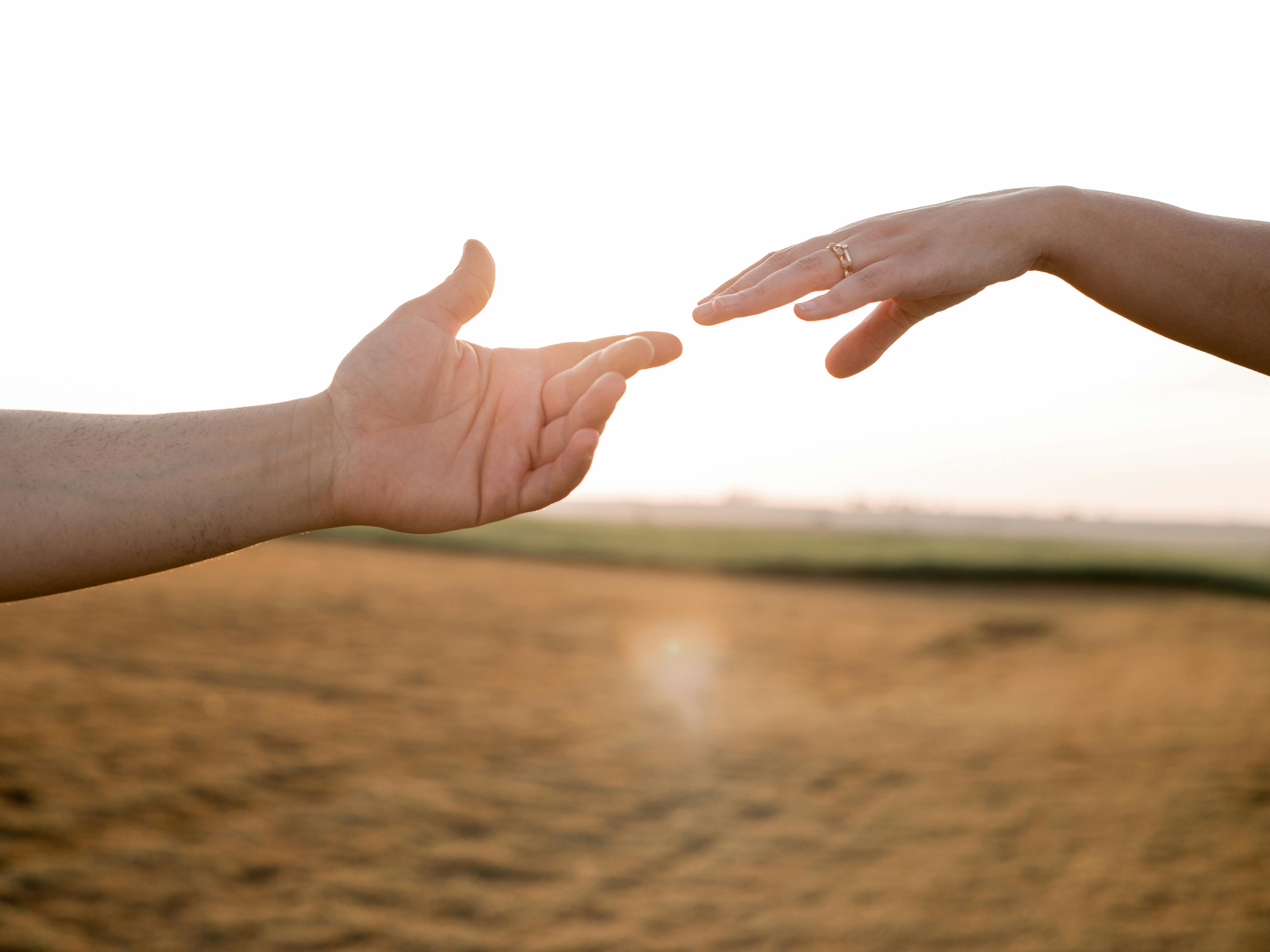 Hands Reaching Out to One Another · Free Stock Photo