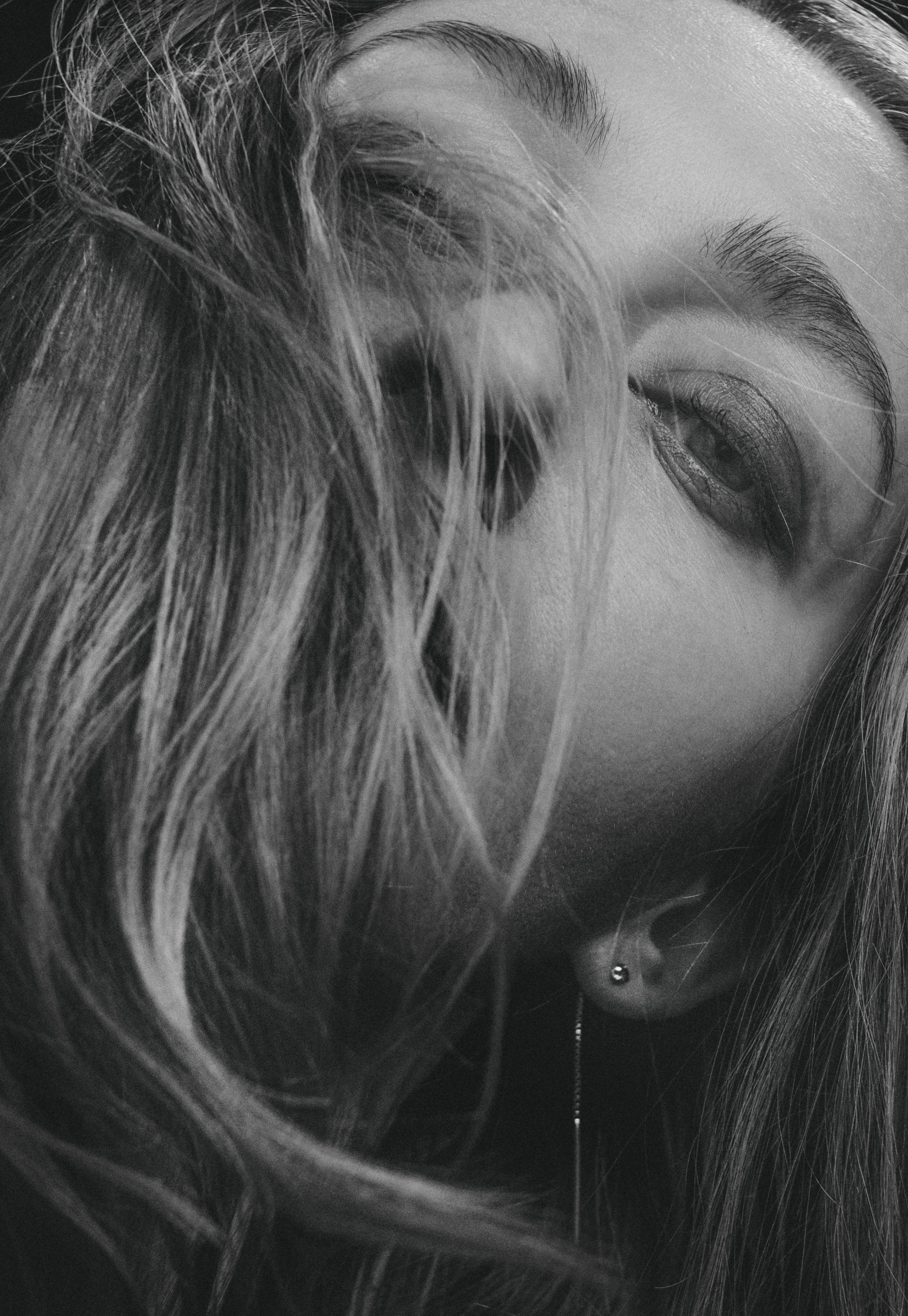 Woman Hair over Face · Free Stock Photo