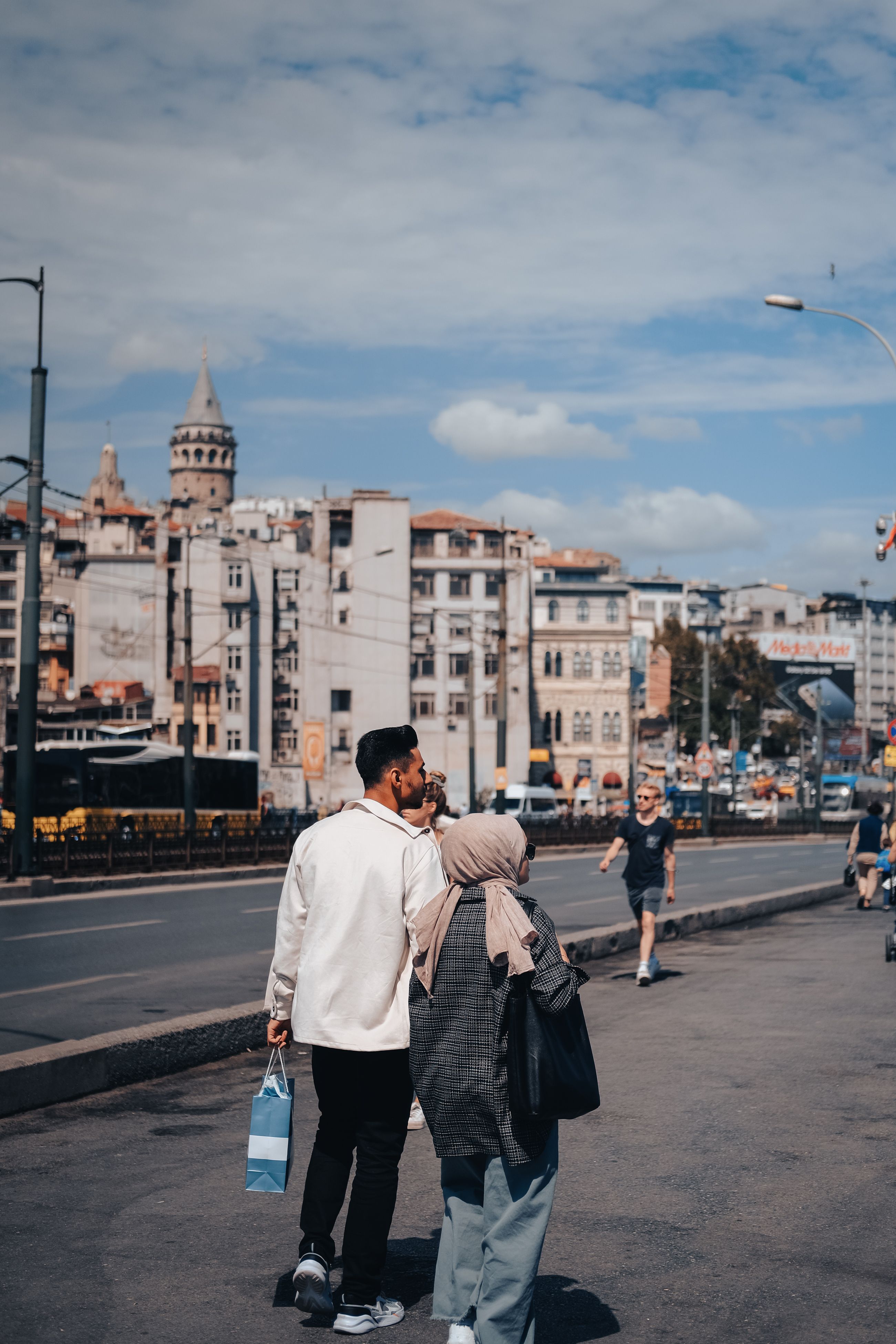 People Walking on the Sidewalk of the Street · Free Stock Photo