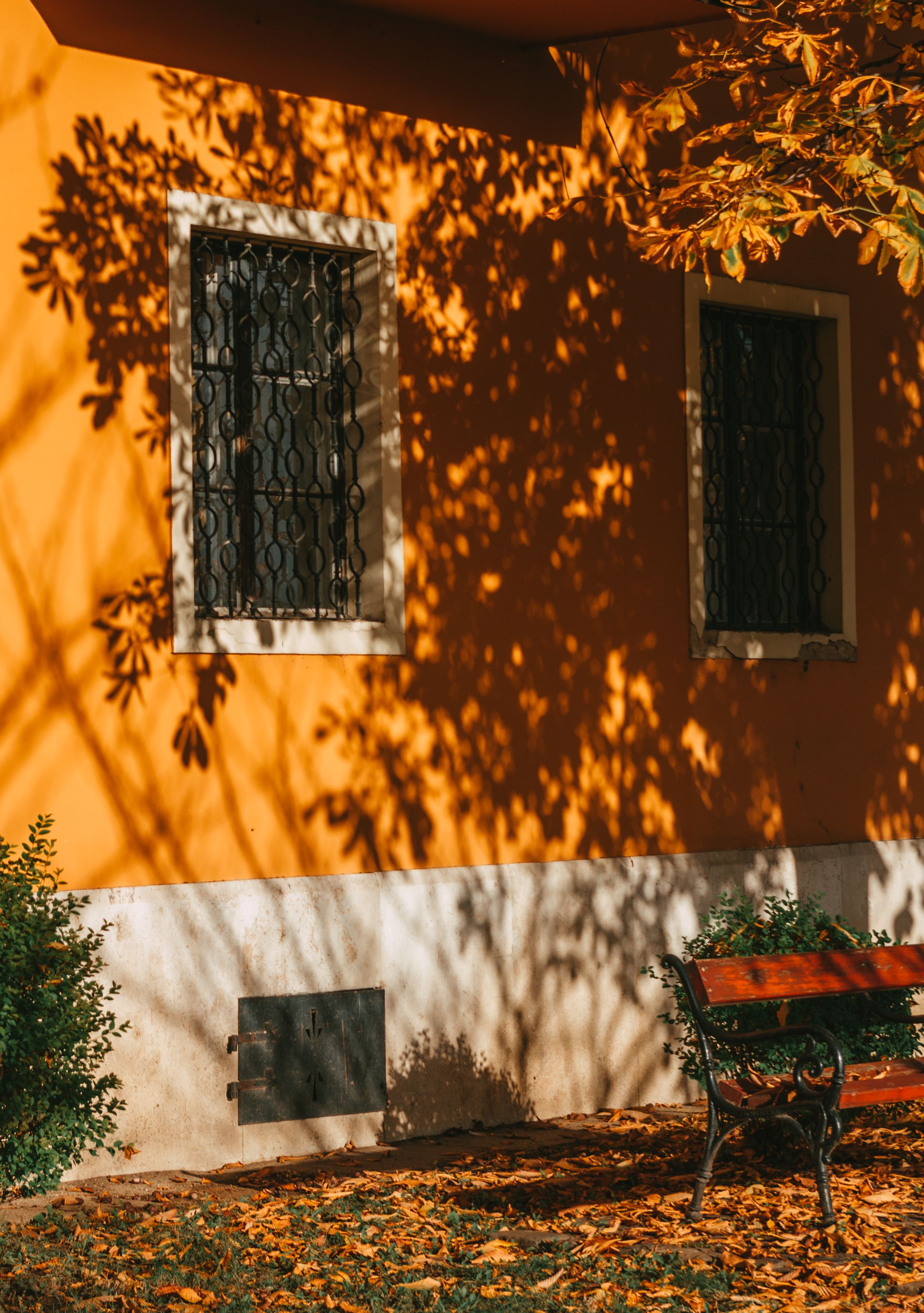 Glass Window on Orange Wall · Free Stock Photo