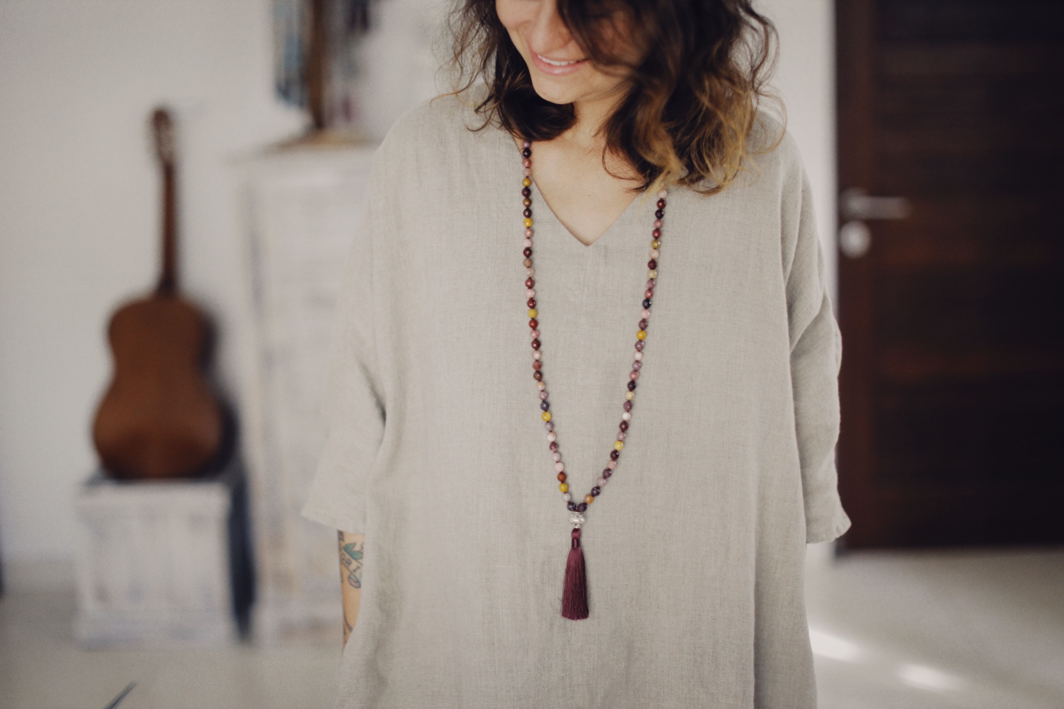 Woman Wearing Crystal Beads Necklace · Free Stock Photo