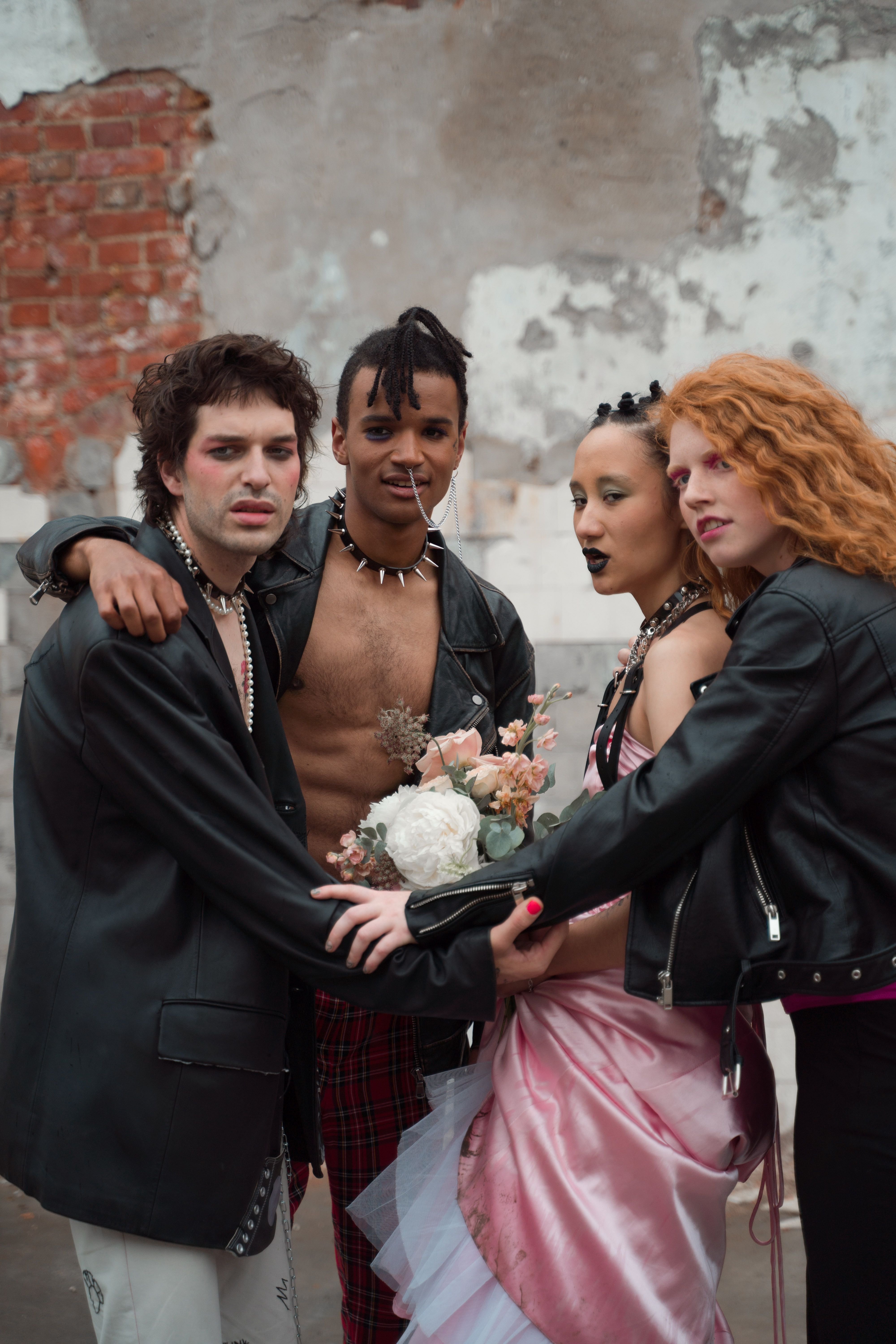 A Group of Friends in Leather Jacket · Free Stock Photo
