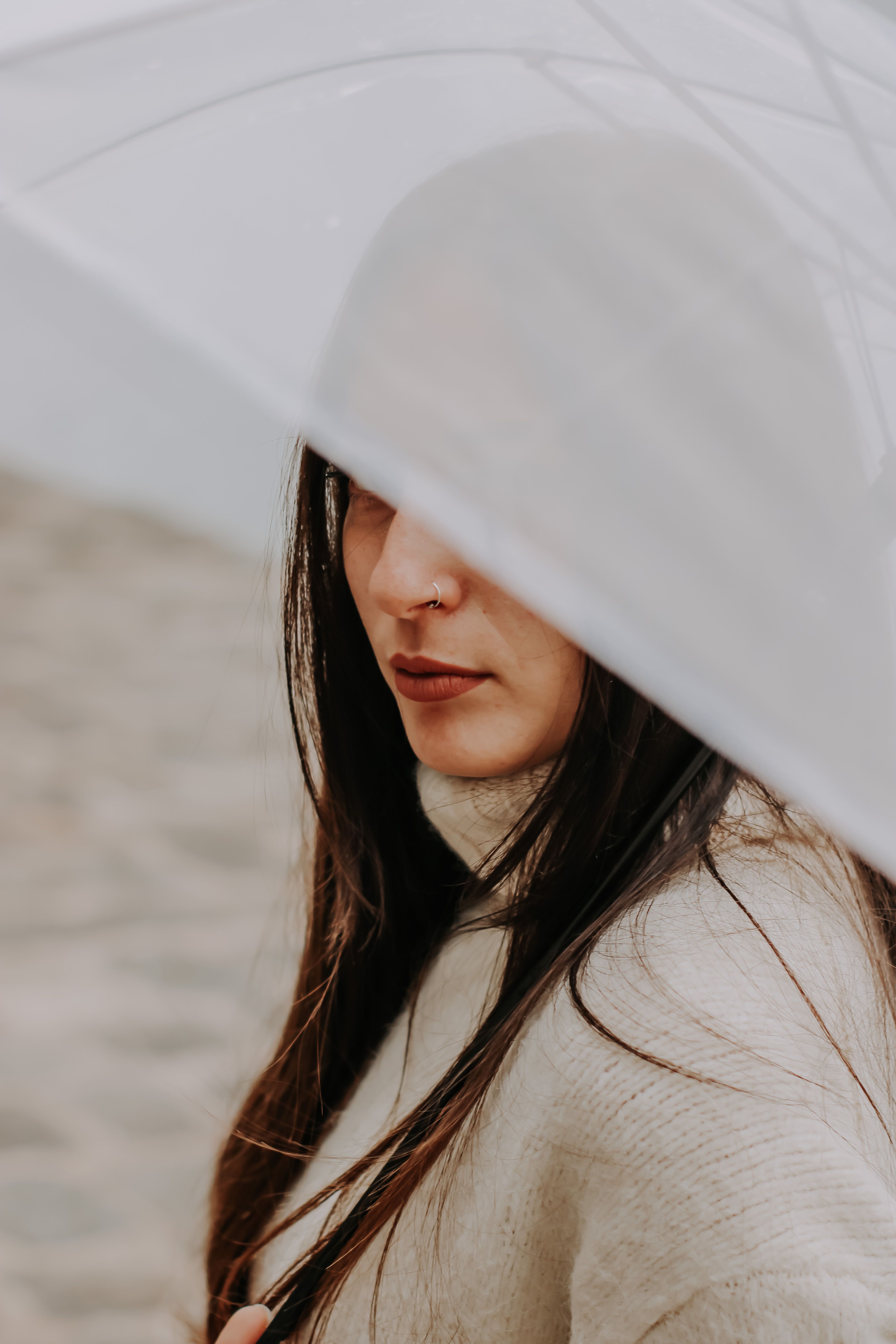 A Blind Man Wearing Sunglasses with Umbrella · Free Stock Photo