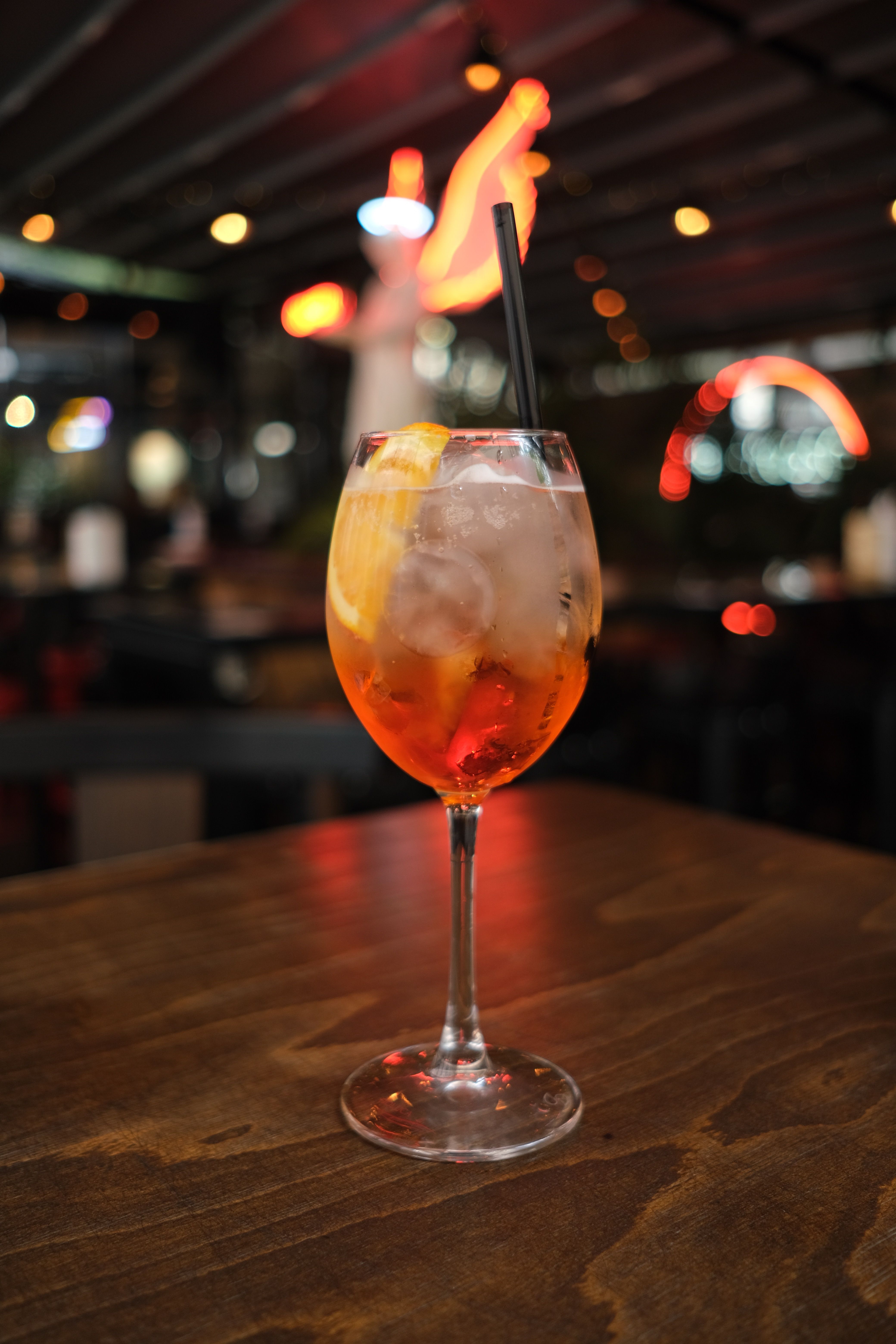 Close-up View of Cold Drink with Straw · Free Stock Photo